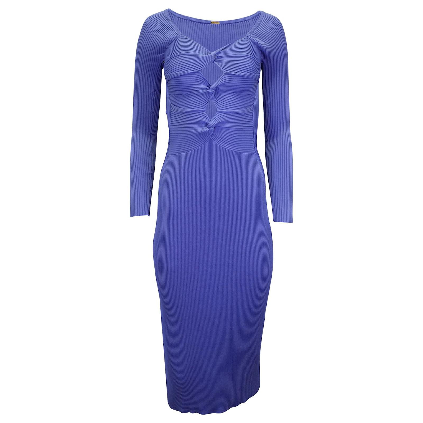 Cult Gaia Robe Midi en Tricot Côtelé à Découpes Torsadées Melissa en ...