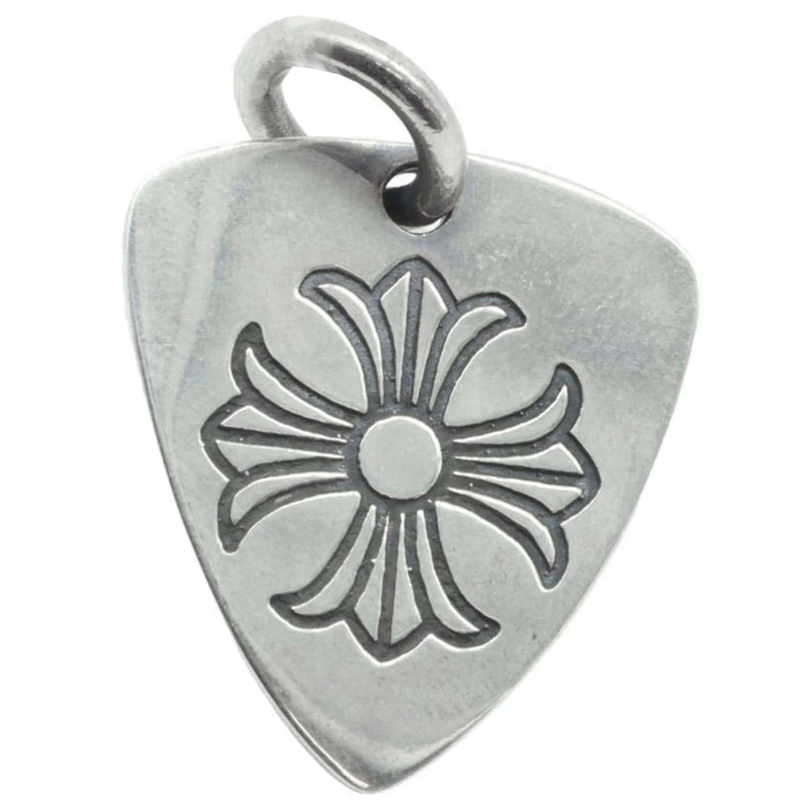 Chrome Hearts Guitar Pick Charm Silvery Silver Metal ref.1017958 - Joli ...