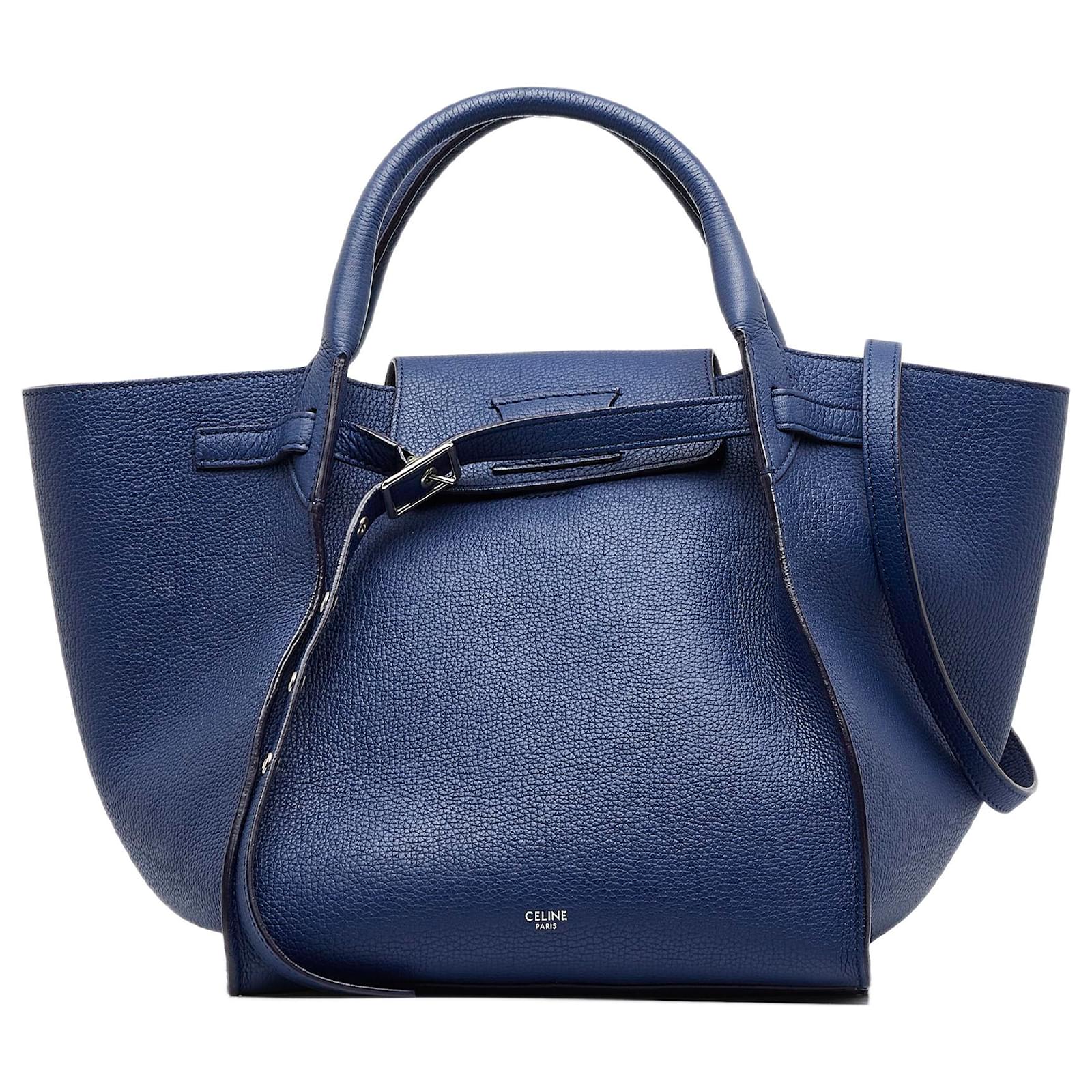 Big Bag Céline Celine Blue Small Big Satchel Leather Pony-style ...