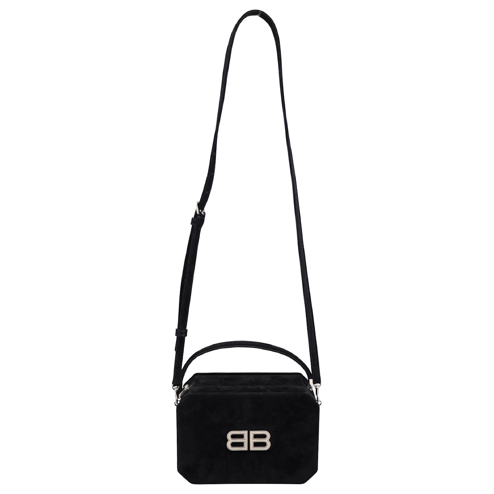 Balenciaga BB Angular Bag in Black Velvet ref.1024455 - Joli Closet