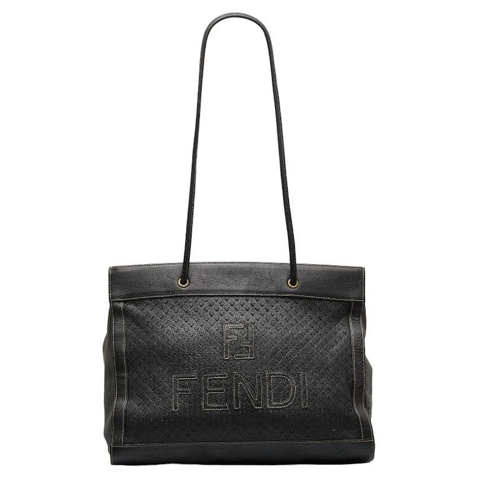 Fendi Leather Tote Bag Black ref.1025342 - Joli Closet