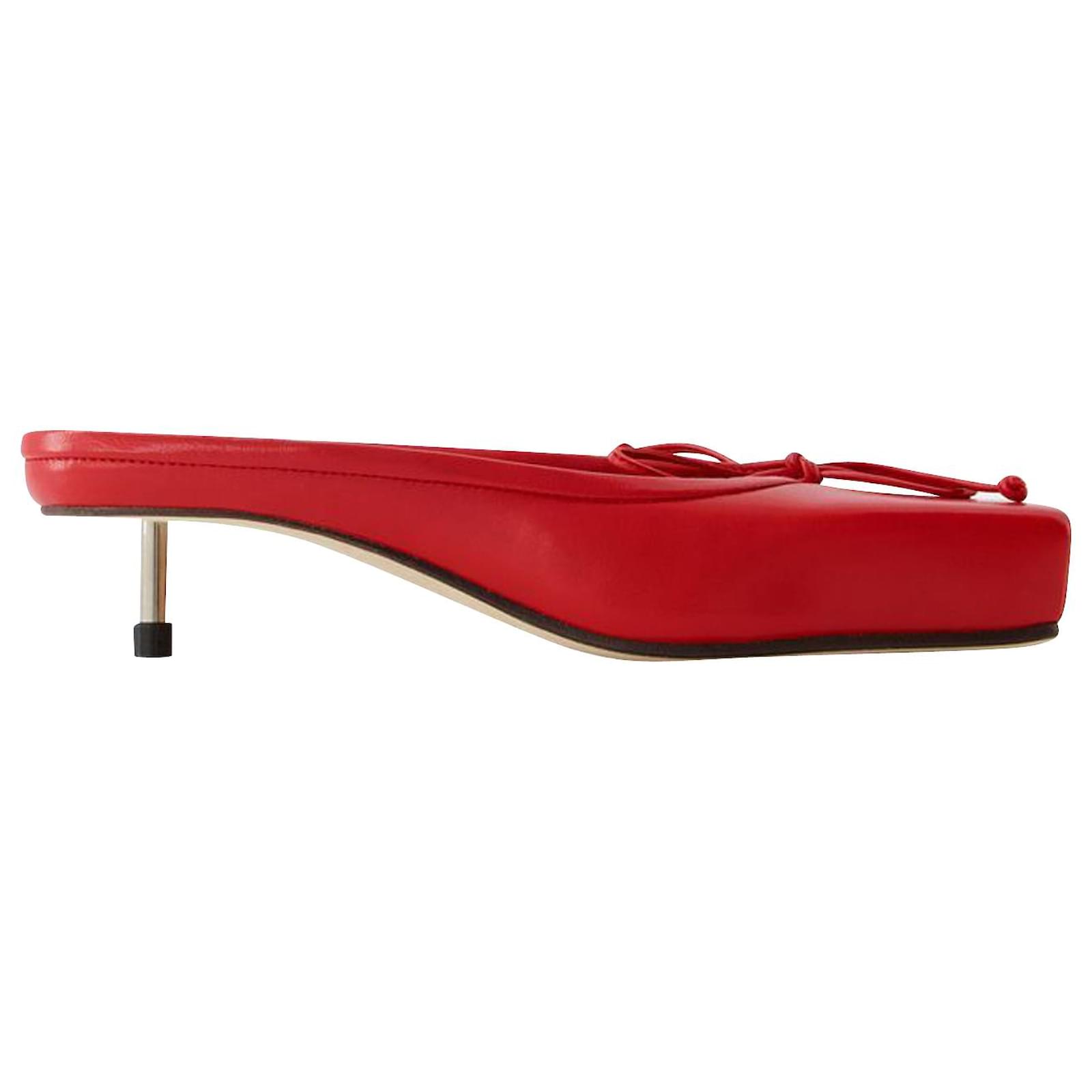 Ballet Low Mules - Jacquemus - Leather - Red ref.1025724 - Joli Closet