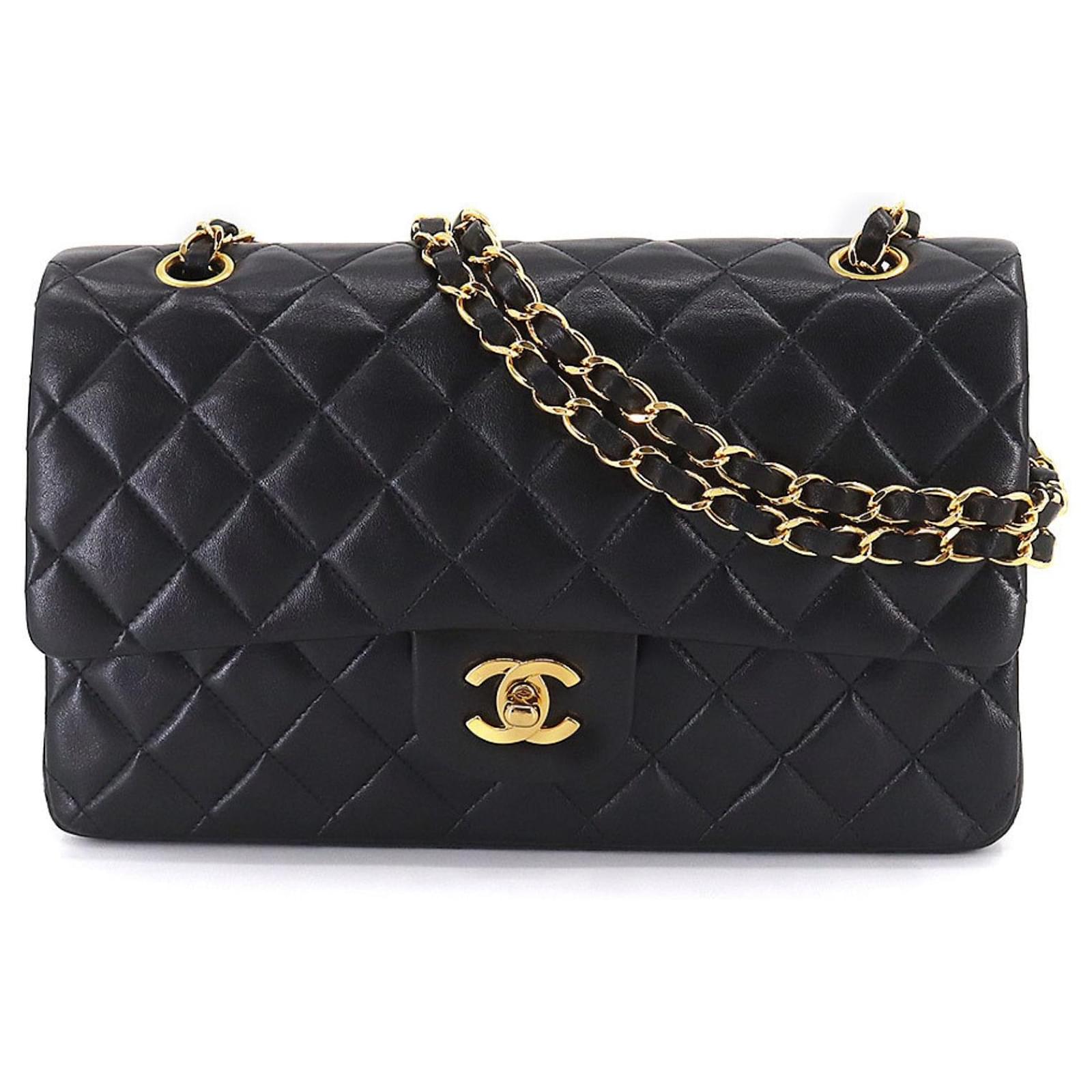 Classique Chanel Double Flap Cuir Noir ref.1027079 - Joli Closet