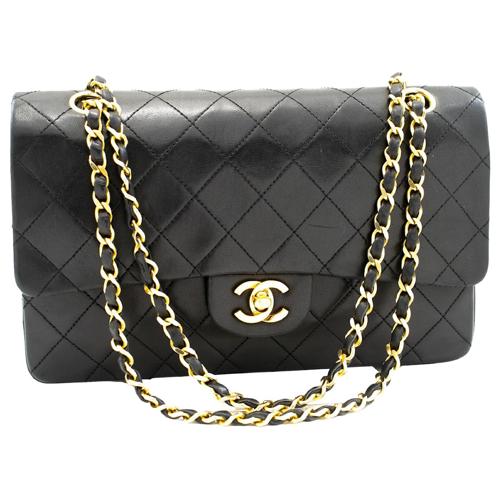 Timeless Chanel Double flap Black Leather ref.1027277 - Joli Closet