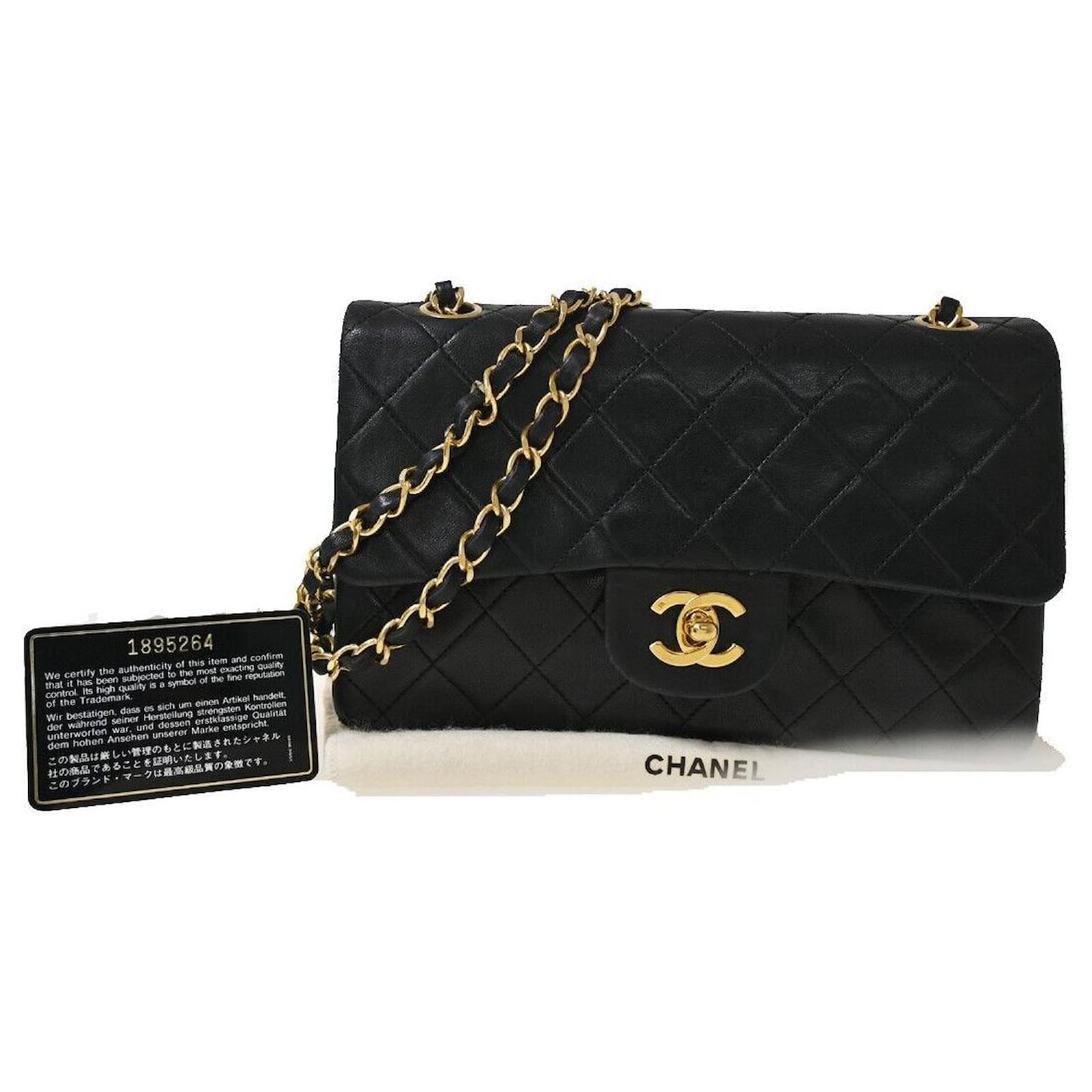 Timeless Chanel Double flap Black Leather ref.1028766 - Joli Closet