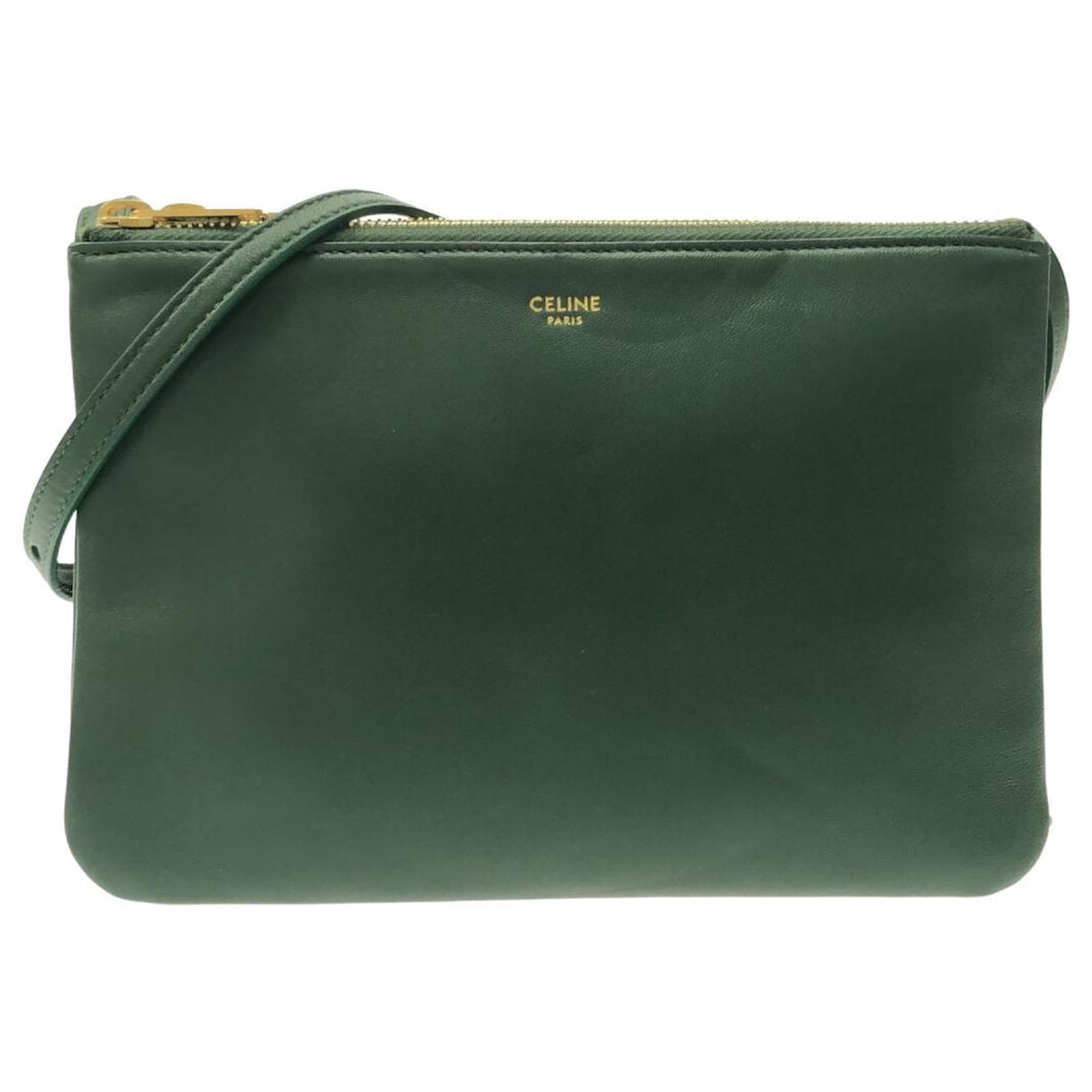 Céline Trio Green Leather ref.1030795 - Joli Closet