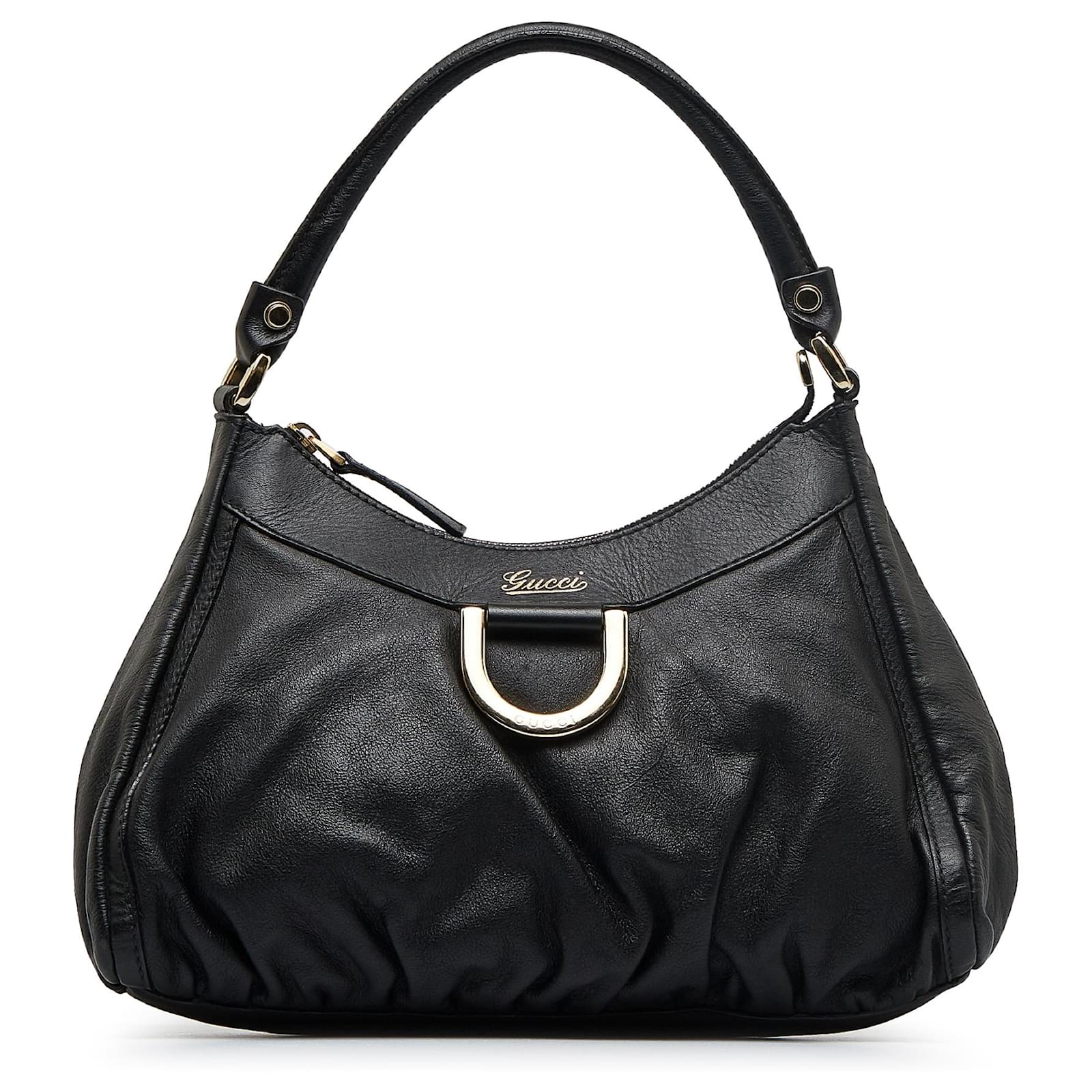 Gucci Black Abbey D-Ring Handbag Leather Pony-style calfskin ref ...