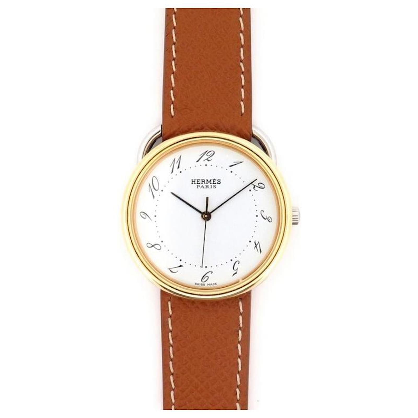 Hermès AR curved watch3.720 ct quartz 33 MM GOLD & STEEL STEEL GOLD ...