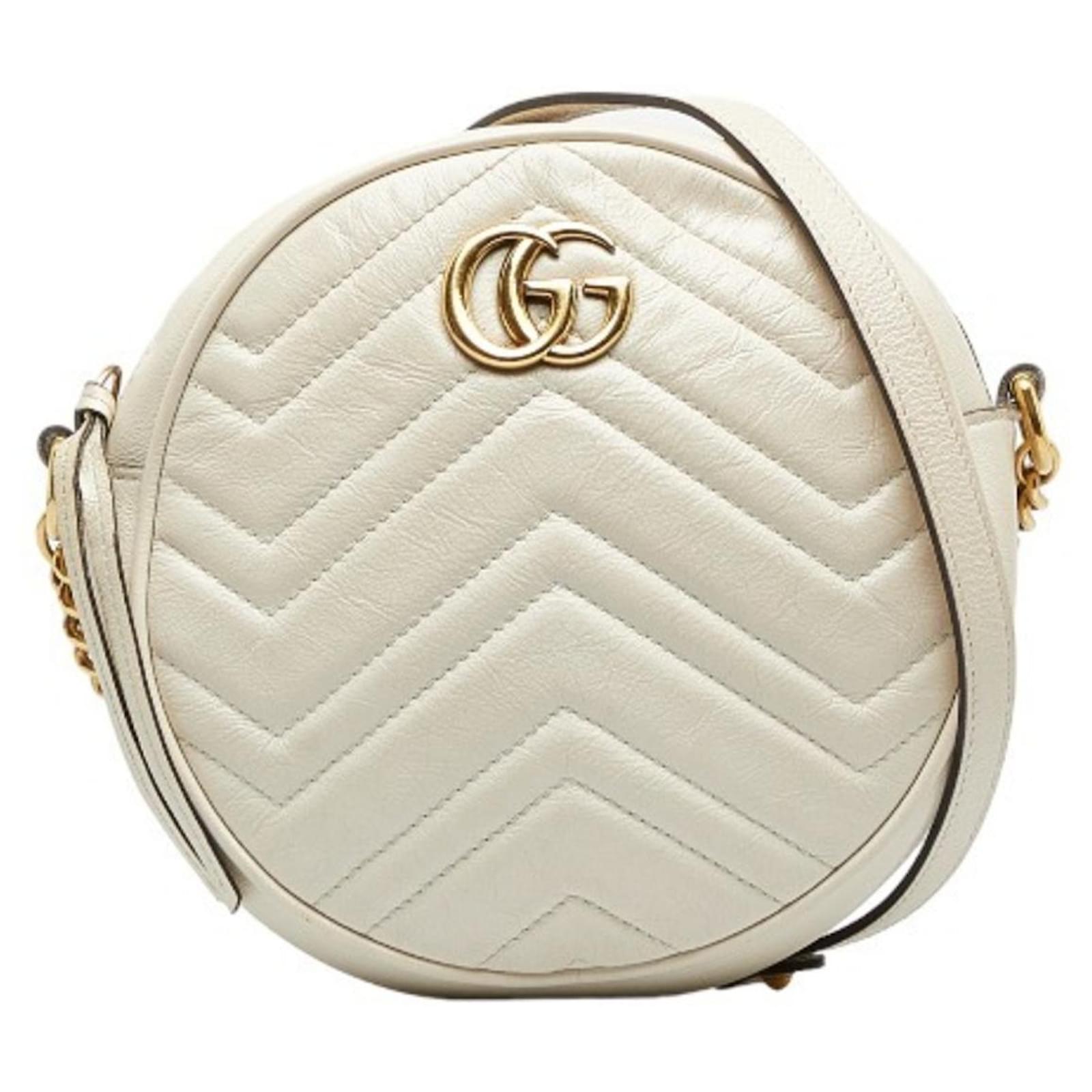 Gucci GG Marmont White Leather ref.1033840 - Joli Closet