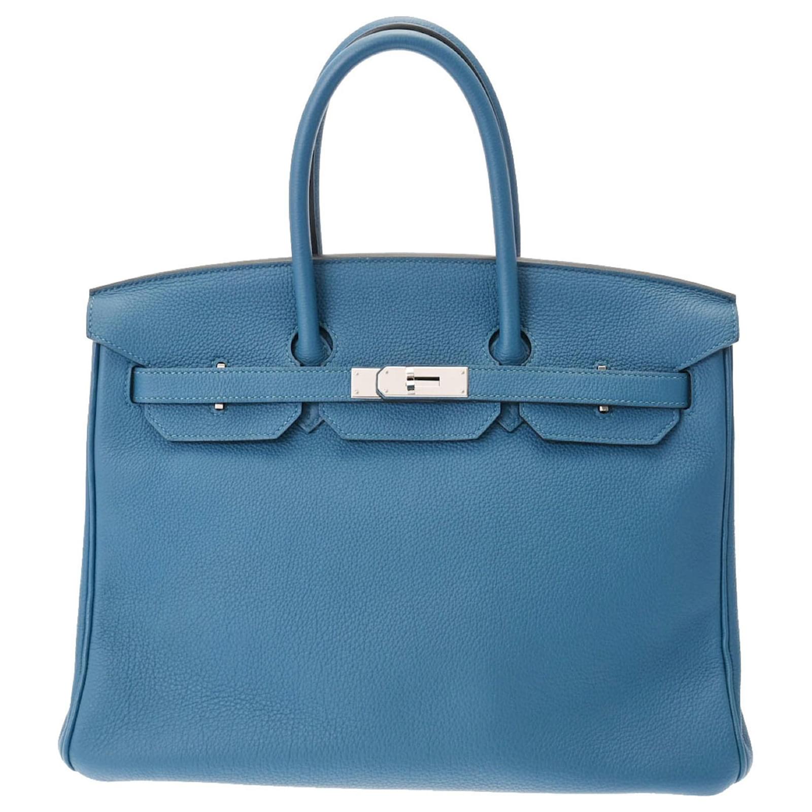 Hermès HERMES BIRKIN 35 Navy blue Leather ref.1034642 - Joli Closet