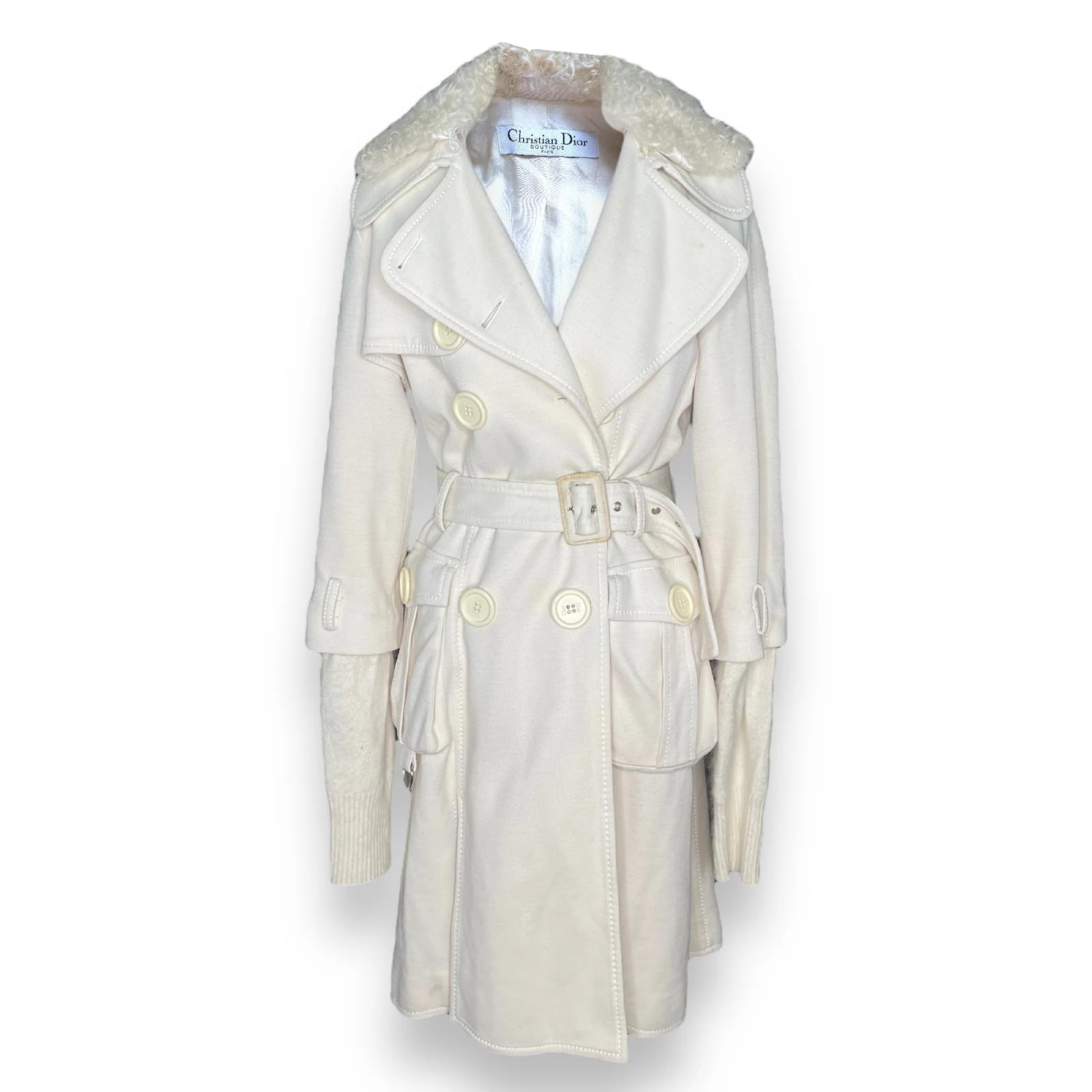 Christian Dior DIOR Coats M White Wool ref.1034965 - Joli Closet