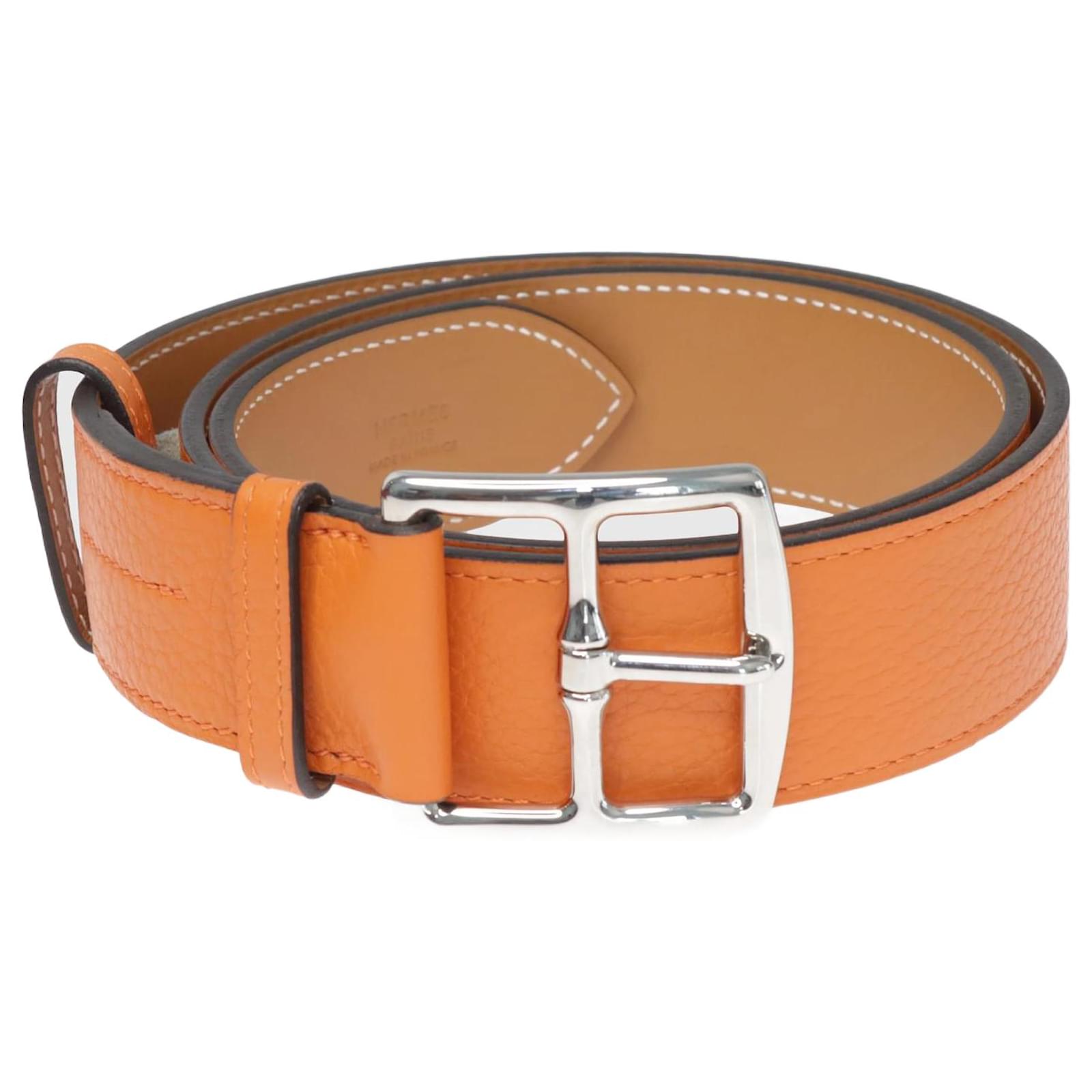 Hermès Hermes Orange Etriviere Belt Leather ref.1035659 - Joli Closet