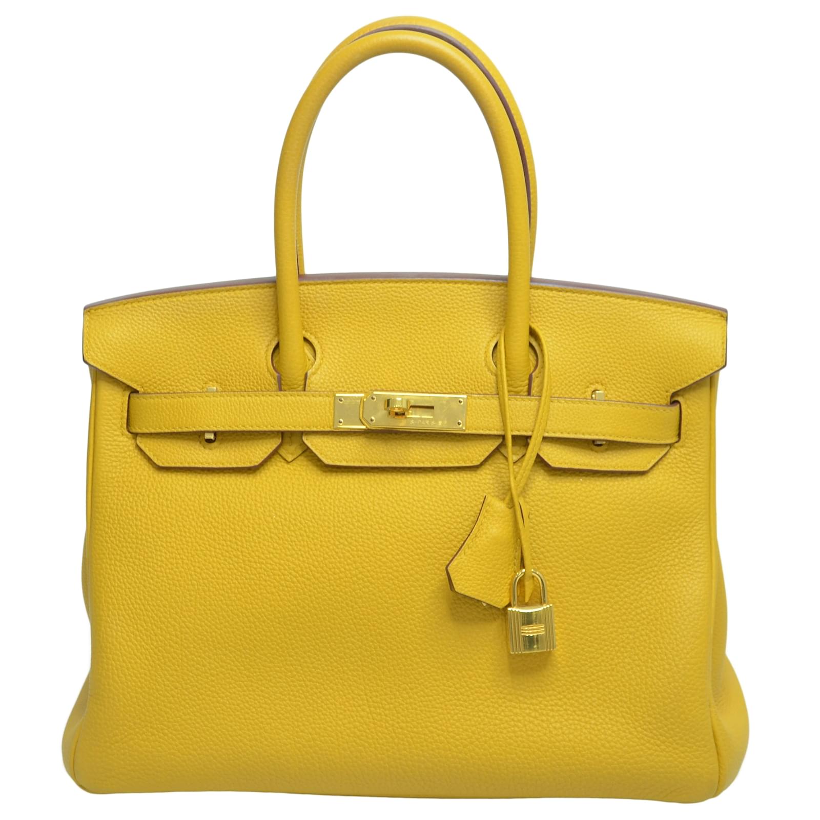 Hermès Yellow Birkin 30 with GHW Leather ref.1036077 - Joli Closet