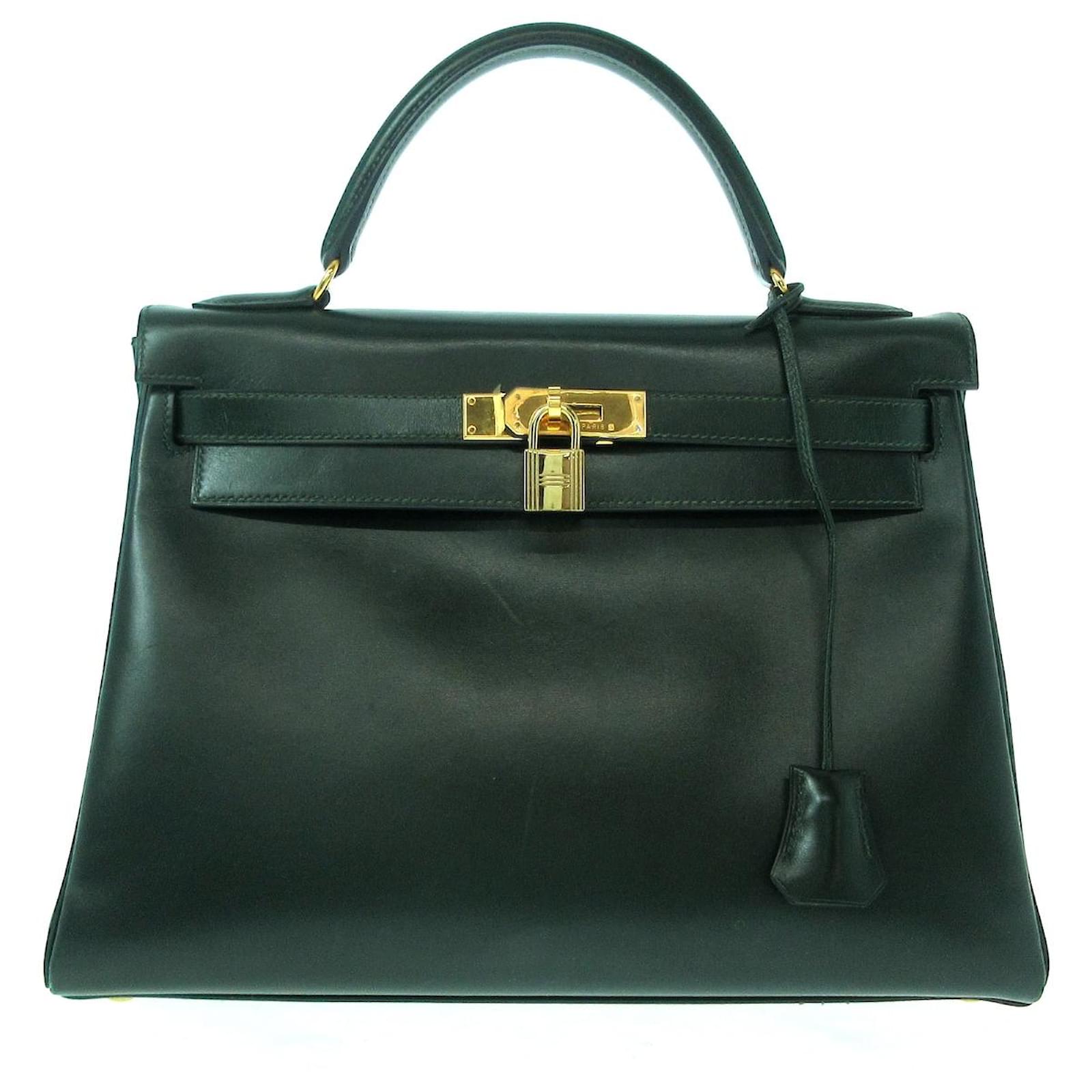 Hermès Kelly 32 Green Leather ref.1037063 - Joli Closet