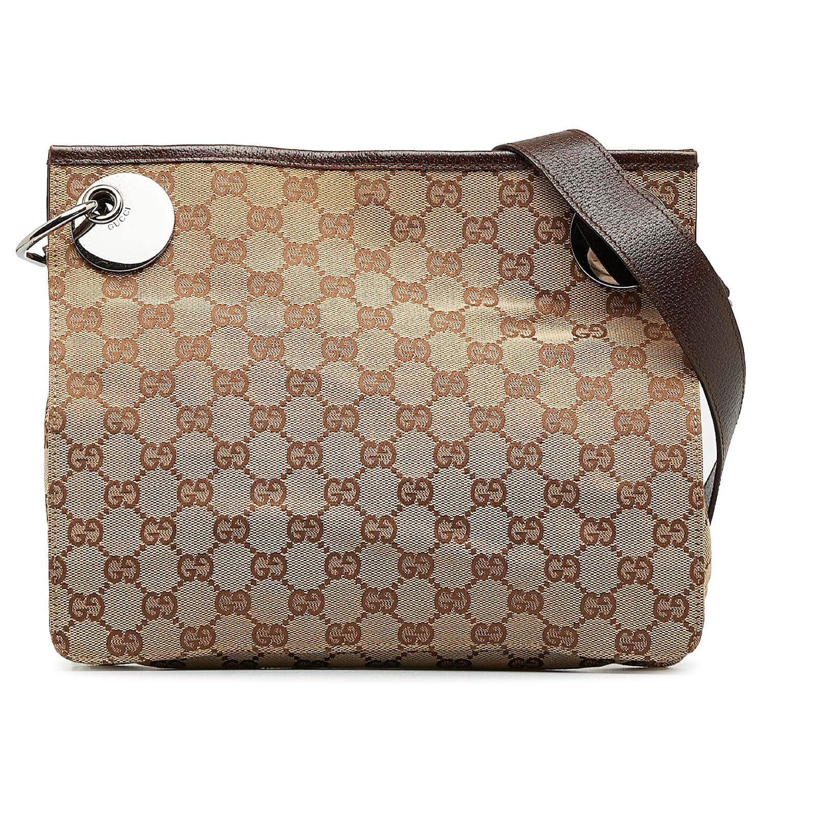 Gucci Brown GG Canvas Eclipse Crossbody Leather Cloth Pony-style ...