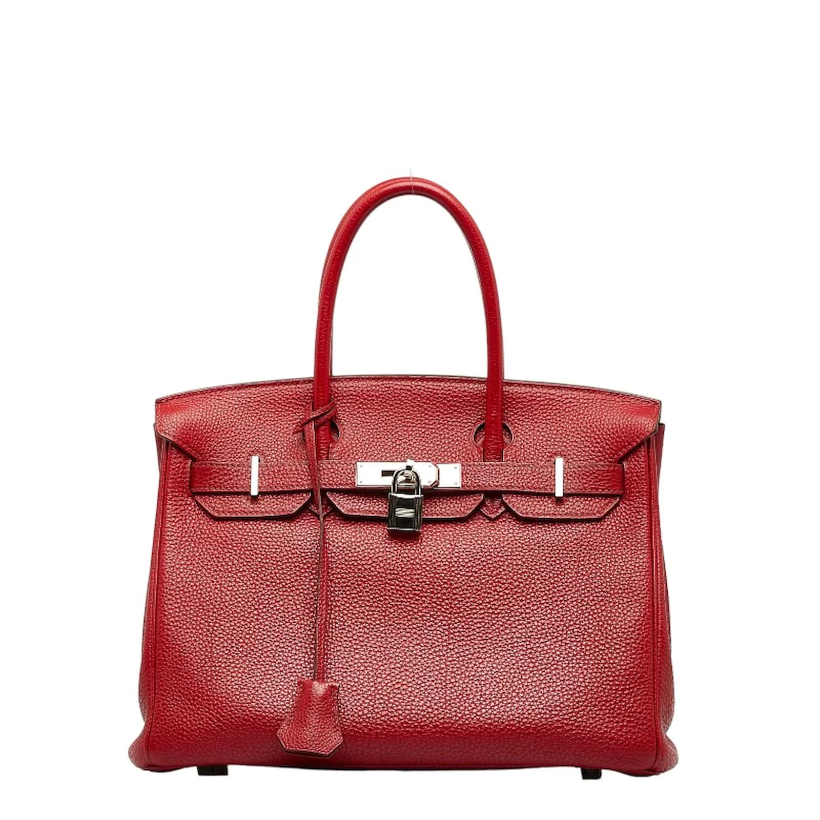 Hermès Togo Birkin 30 Red Leather Pony-style calfskin ref.1039803 ...