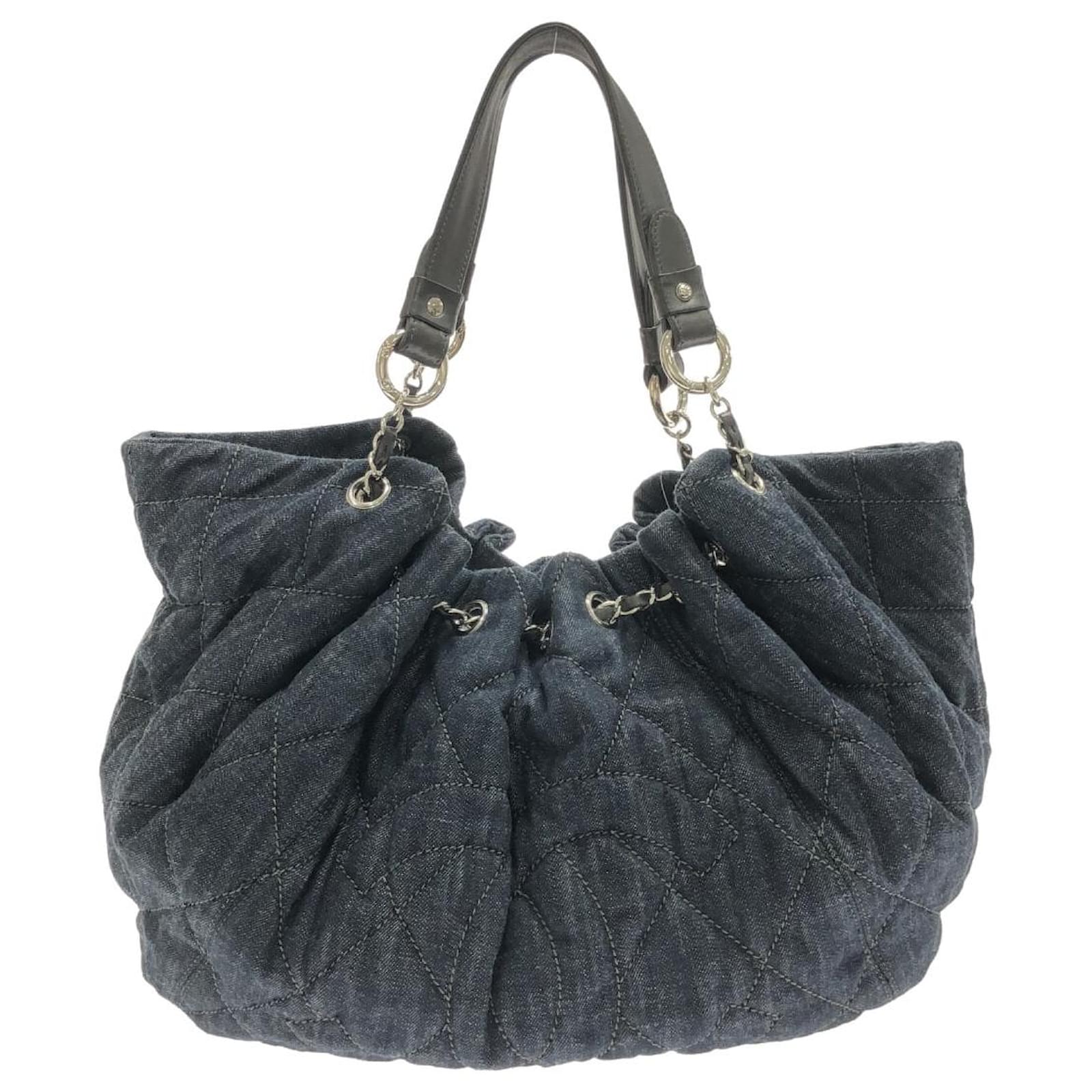 Chanel Coco Cabas Navy blue Denim ref.1039950 - Joli Closet