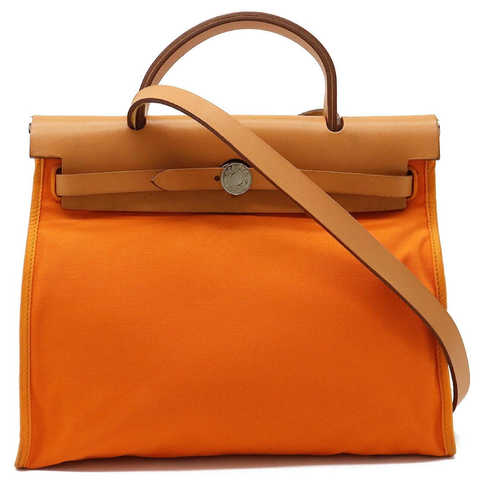 Hermès Hermes herbag Orange Cloth ref.1040292 - Joli Closet
