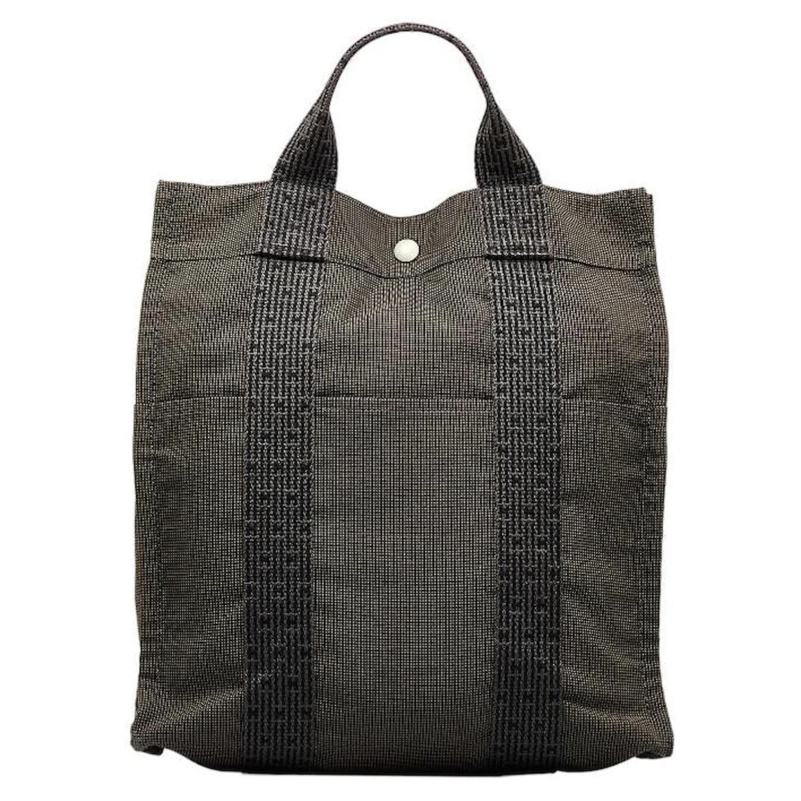 Hermès Toile Herline MM Backpack Grey Cloth ref.1041197 - Joli Closet