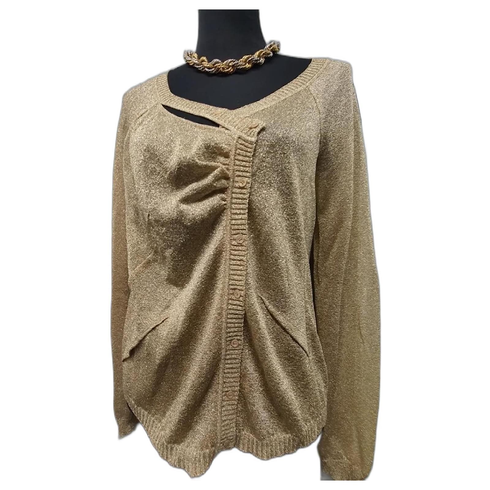 Dior cardigan 44 Golden Cotton Rayon ref.1041477 - Joli Closet