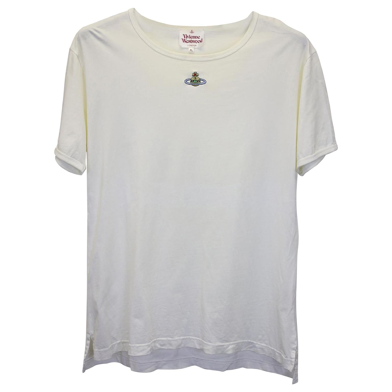 Vivienne Westwood Orb T-Shirt in White Cotton ref.1042150 - Joli Closet