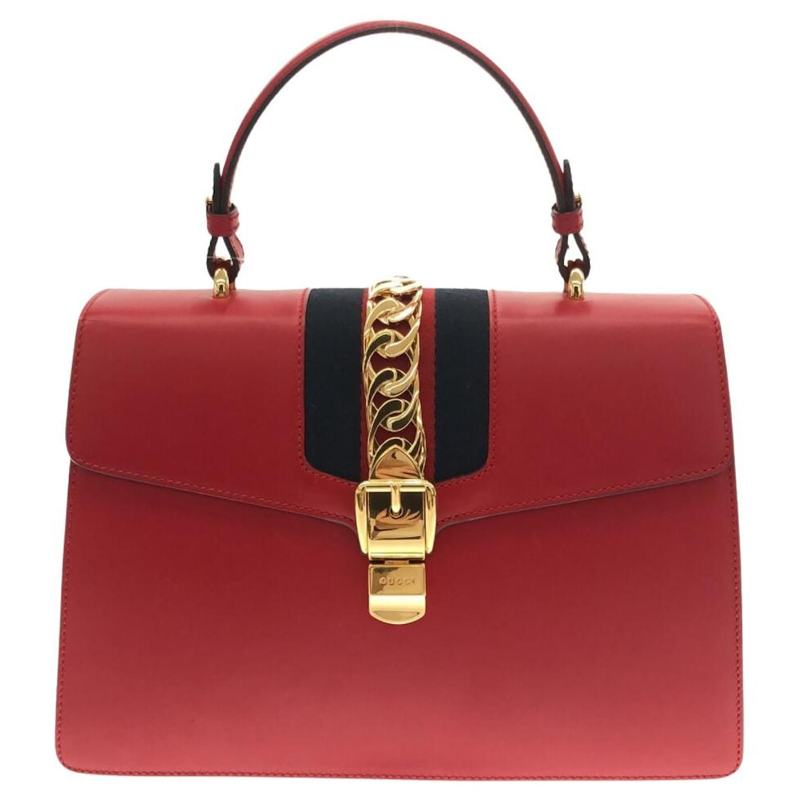 Gucci Sylvie Red Leather ref.1043785 - Joli Closet