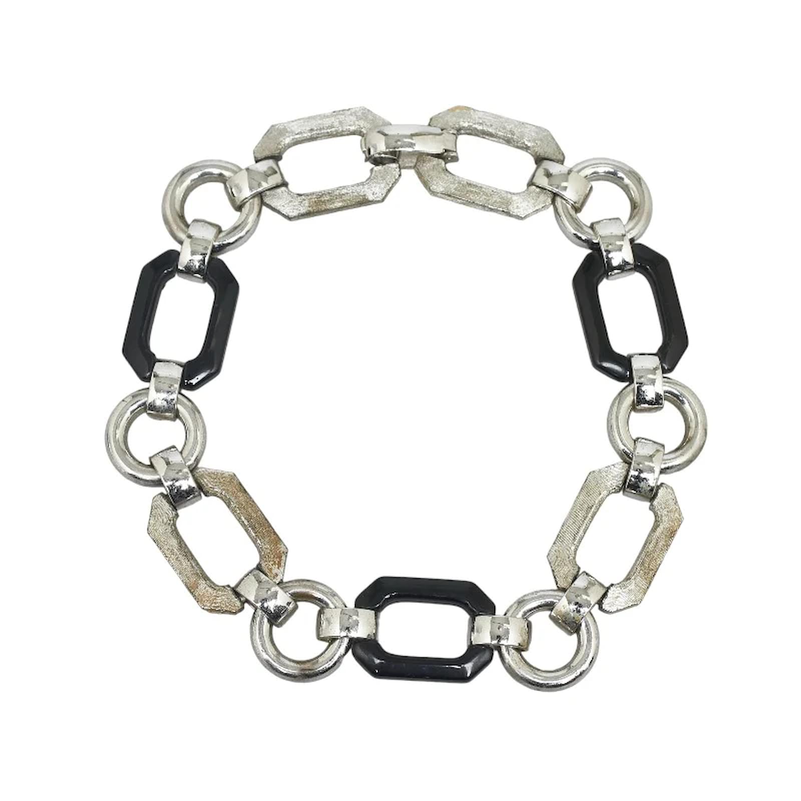 Dior Chain Link Necklace Silvery Silver Metal ref.1044282 - Joli Closet