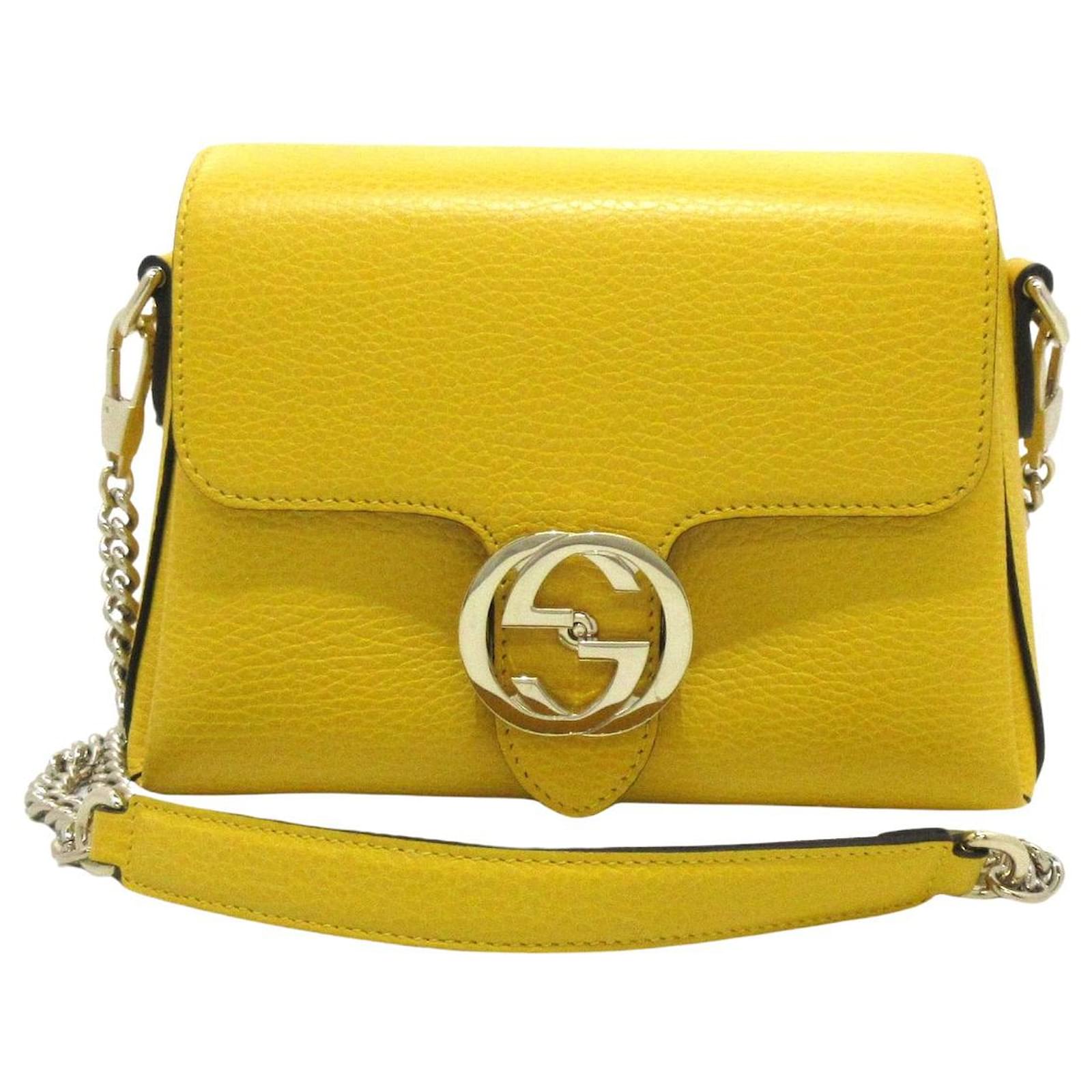 Gucci Interlocking G Yellow Leather ref.1048220 - Joli Closet