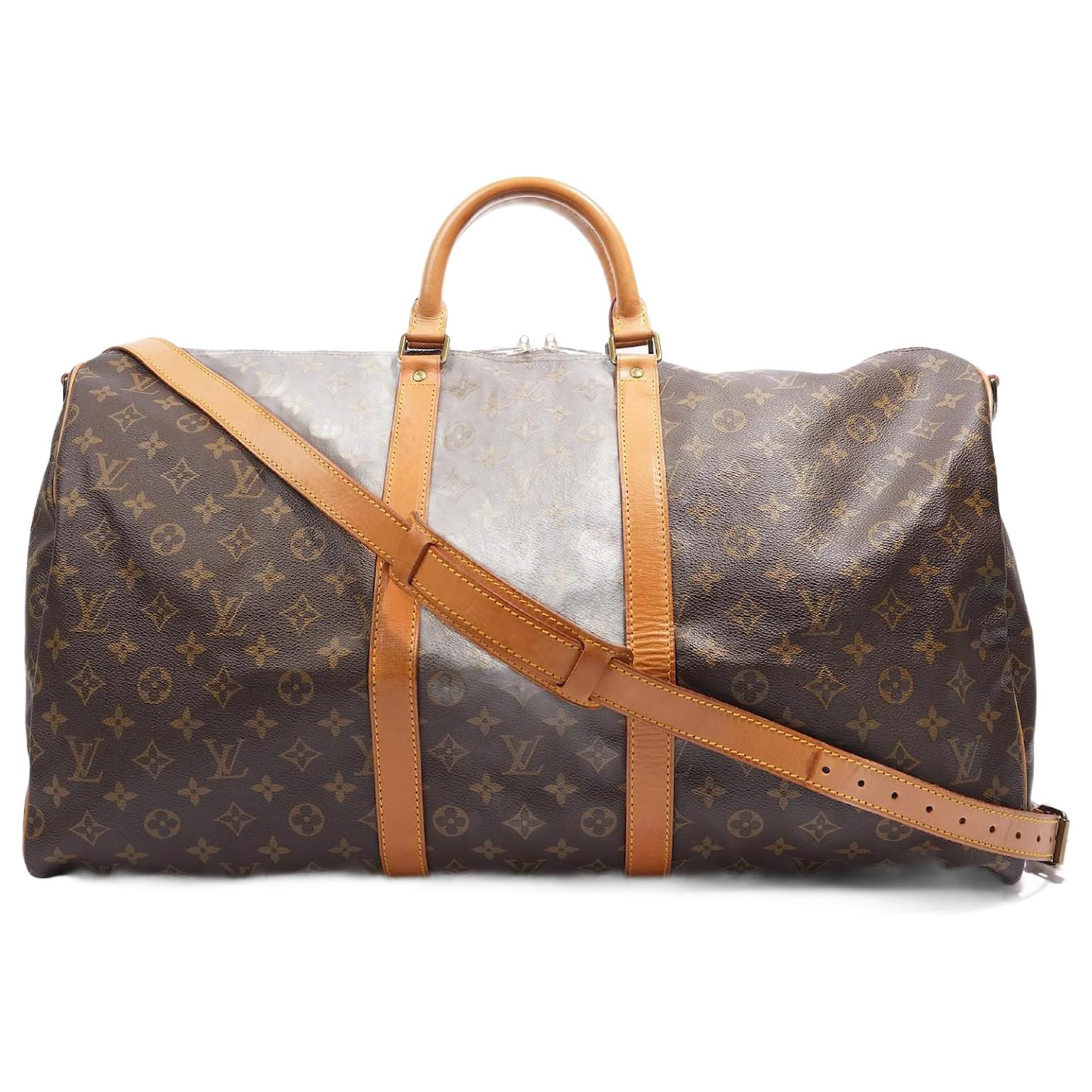 Louis Vuitton Keepall Bandouliere Monogram Canvas 55 Brown Cloth ref ...