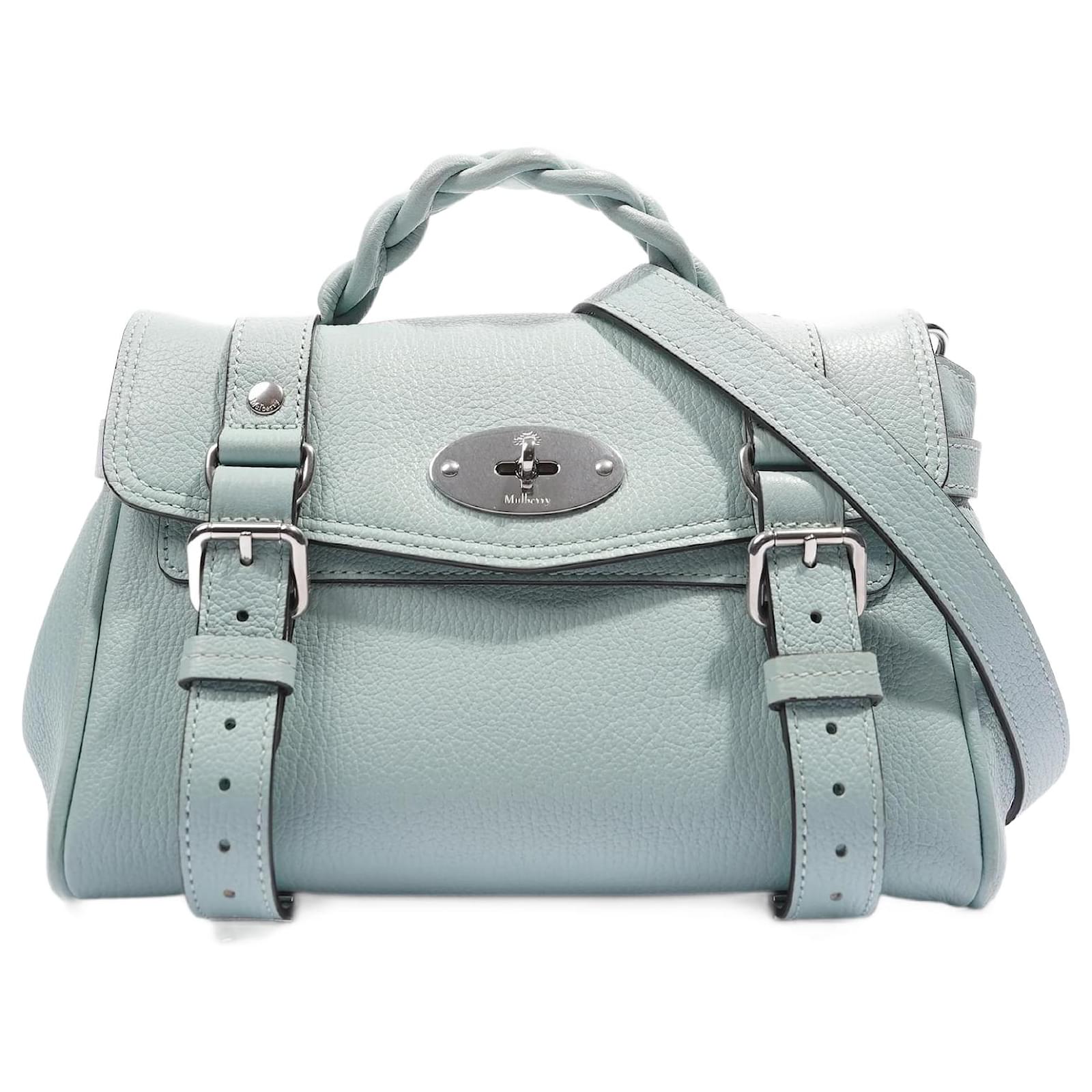 Mulberry Mini Alexa Polin Blue Grained Leather ref.1052541 - Joli Closet