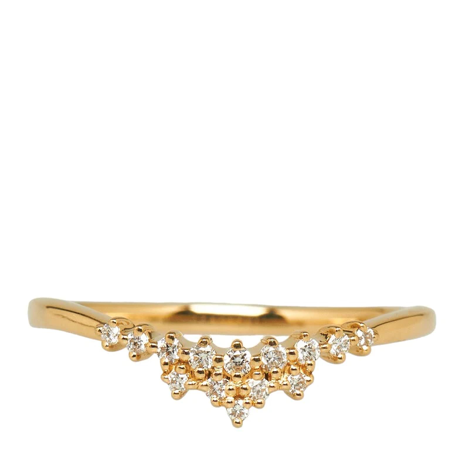 & Other Stories 18k Gold Diamond Crown Ring Golden Metal ref.1053182 ...