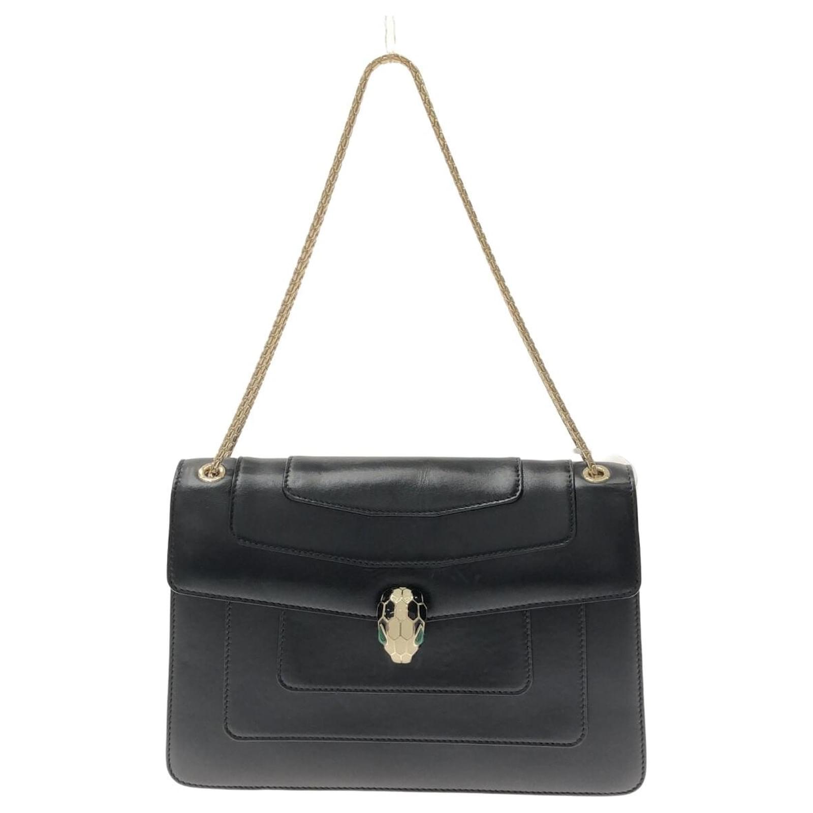 Bulgari Serpenti Black Leather ref.1053546 - Joli Closet