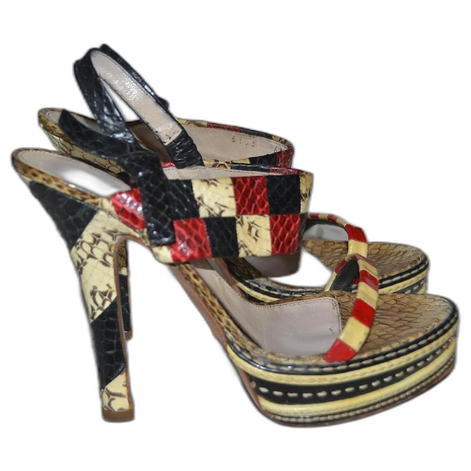 Prada python sandals Multiple colors ref.1054200 - Joli Closet
