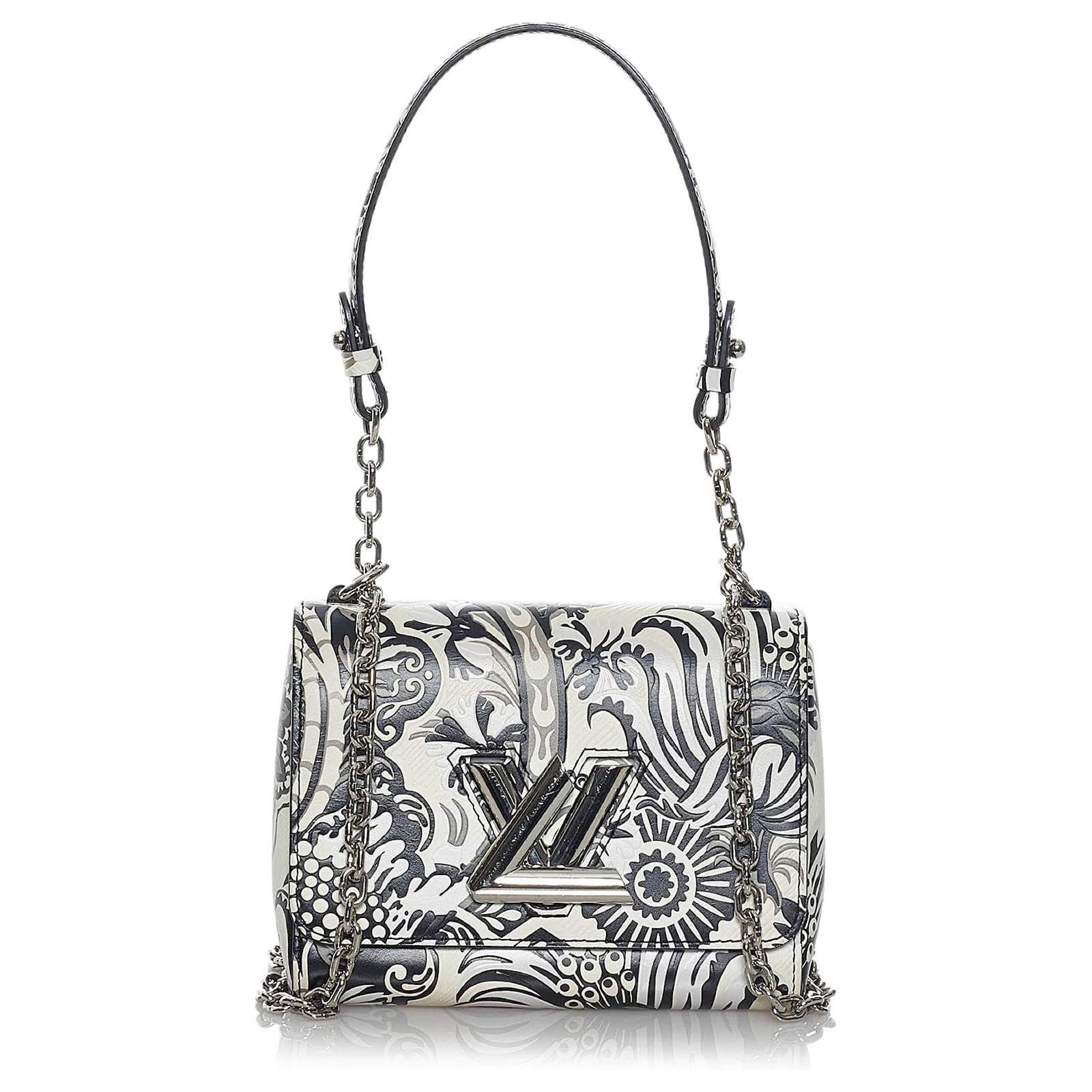 Louis Vuitton White Floral Twist Leather Pony-style calfskin ref ...