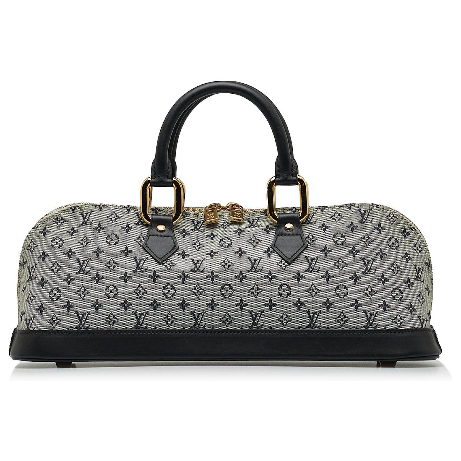 Louis Vuitton Gray Monogram Mini Lin Alma Horizontal Grey Leather Cloth ...