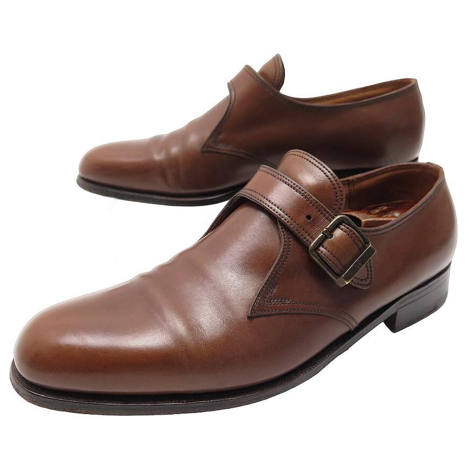 JM WESTON DERBY SHOES WITH FLORA BUCKLE 531 8.5C 42.5 FINE LEATHER ...