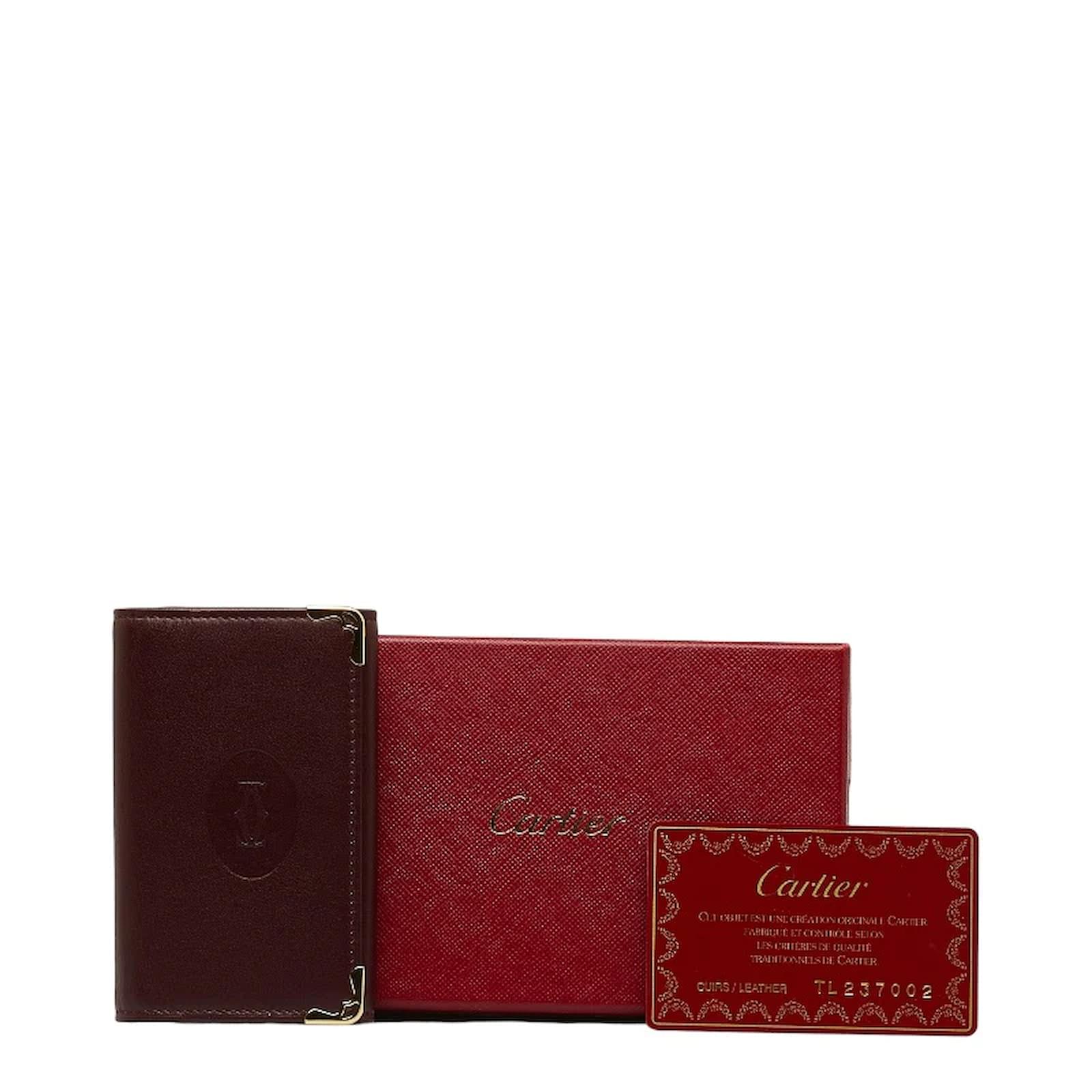 Must De Cartier Leather Key Case Red Pony-style calfskin ref.1055453 ...