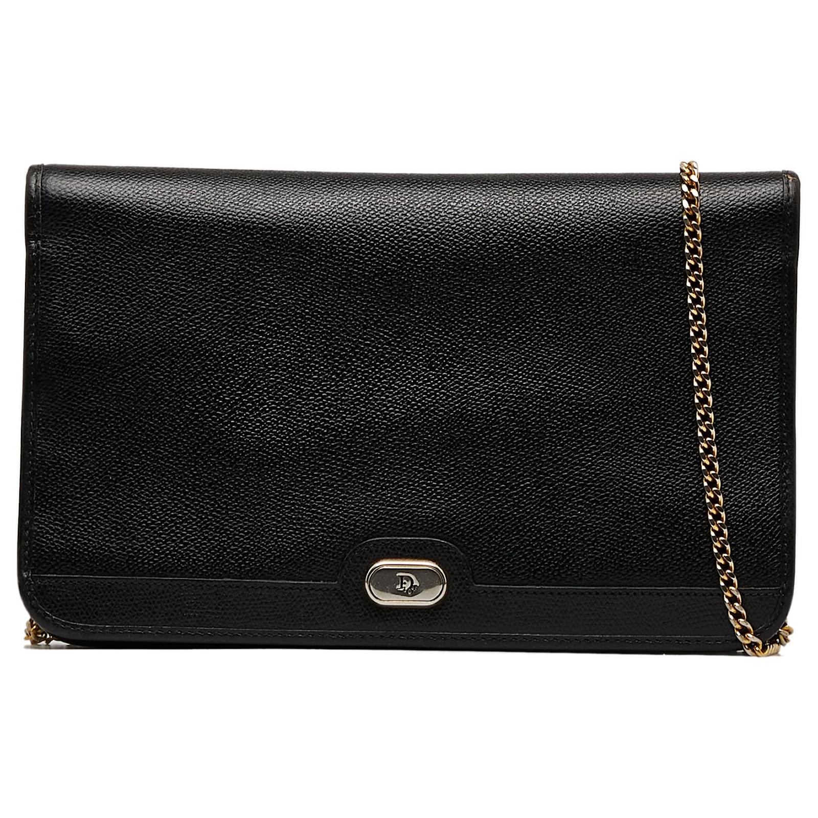 Dior Black Honeycomb Chain Crossbody Bag Cloth Cloth ref.1056135 - Joli ...