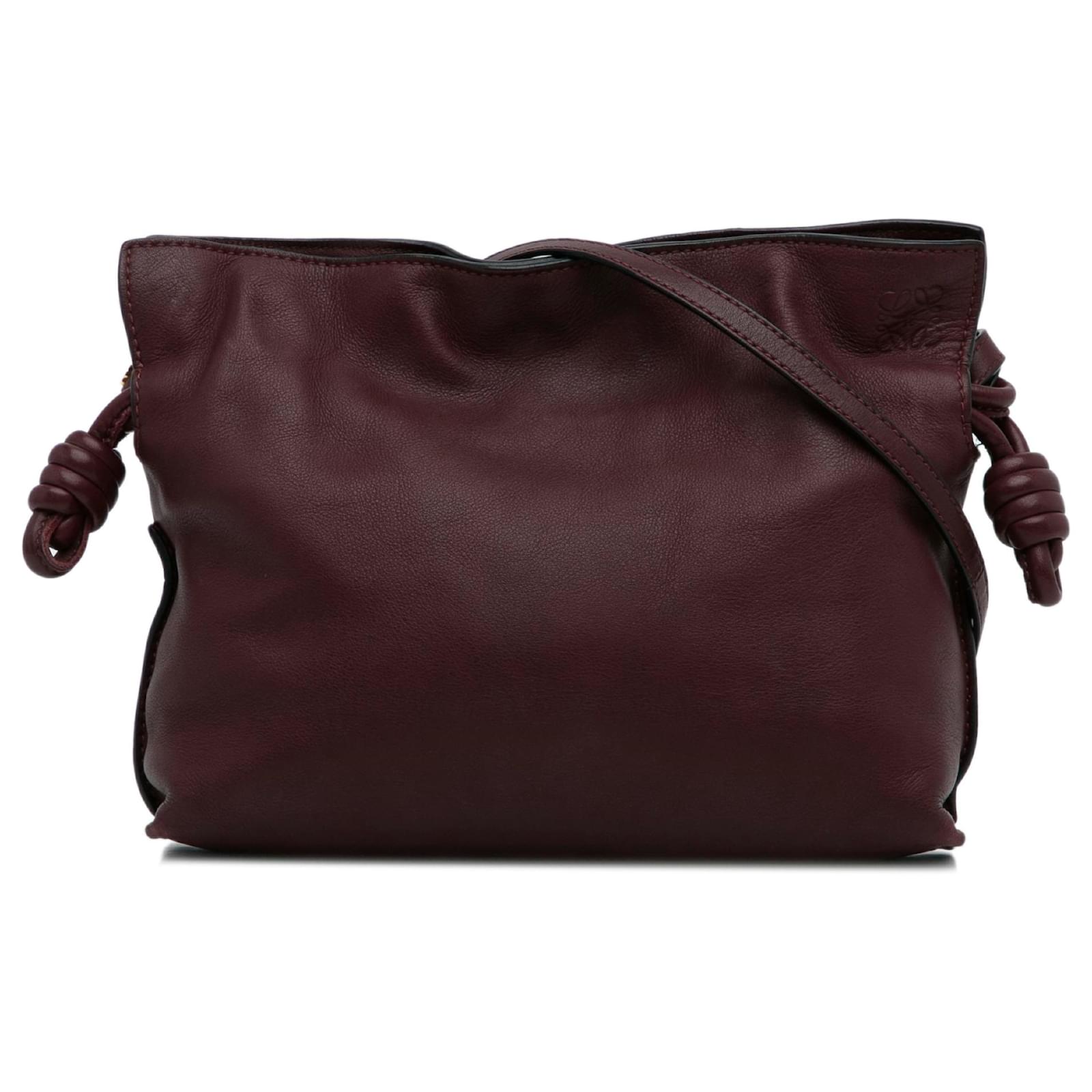 Loewe Red Flamenco Knot Crossbody Leather Pony-style calfskin ref ...