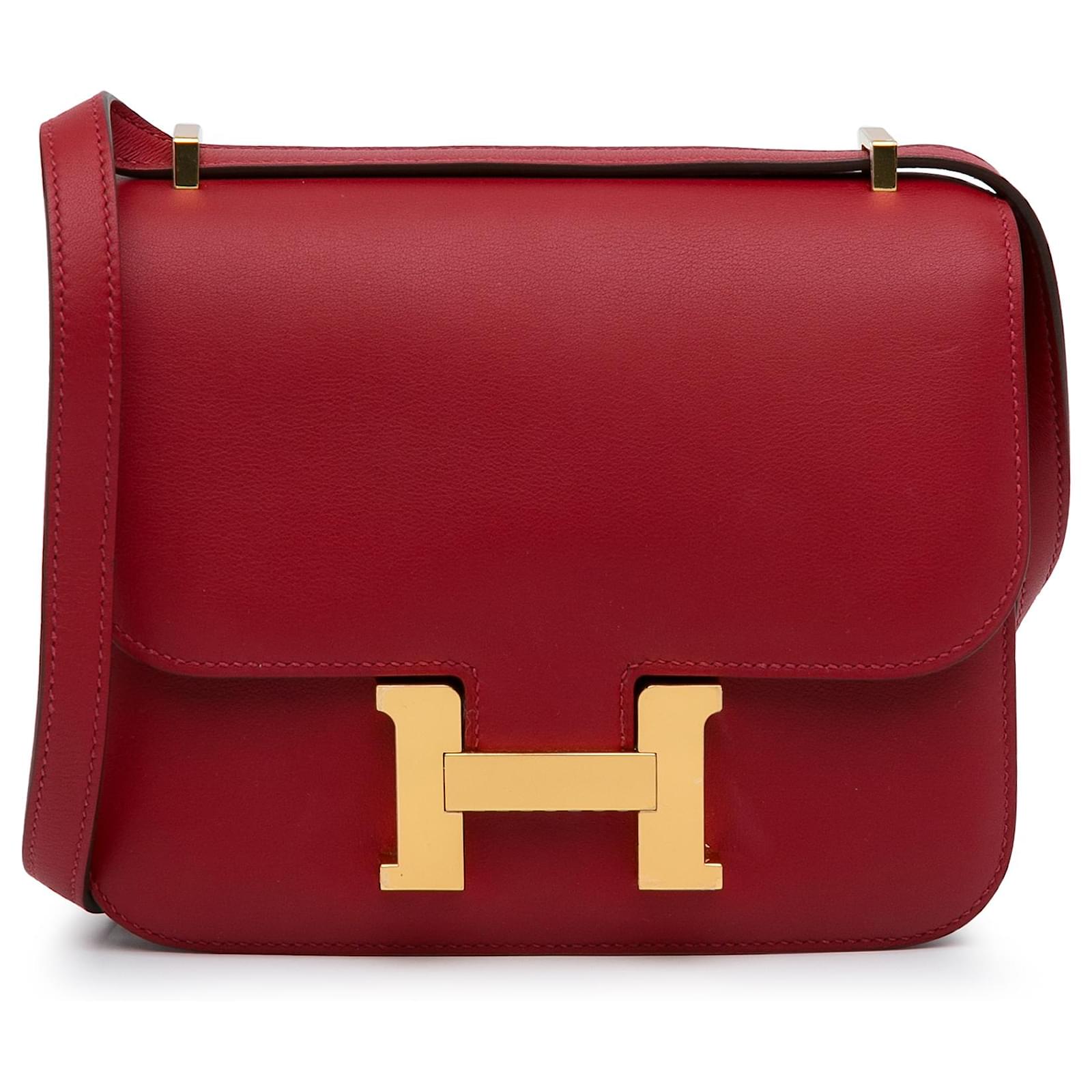 Hermès Hermes Red Swift Mini Constance 18 Leather Pony-style calfskin ...