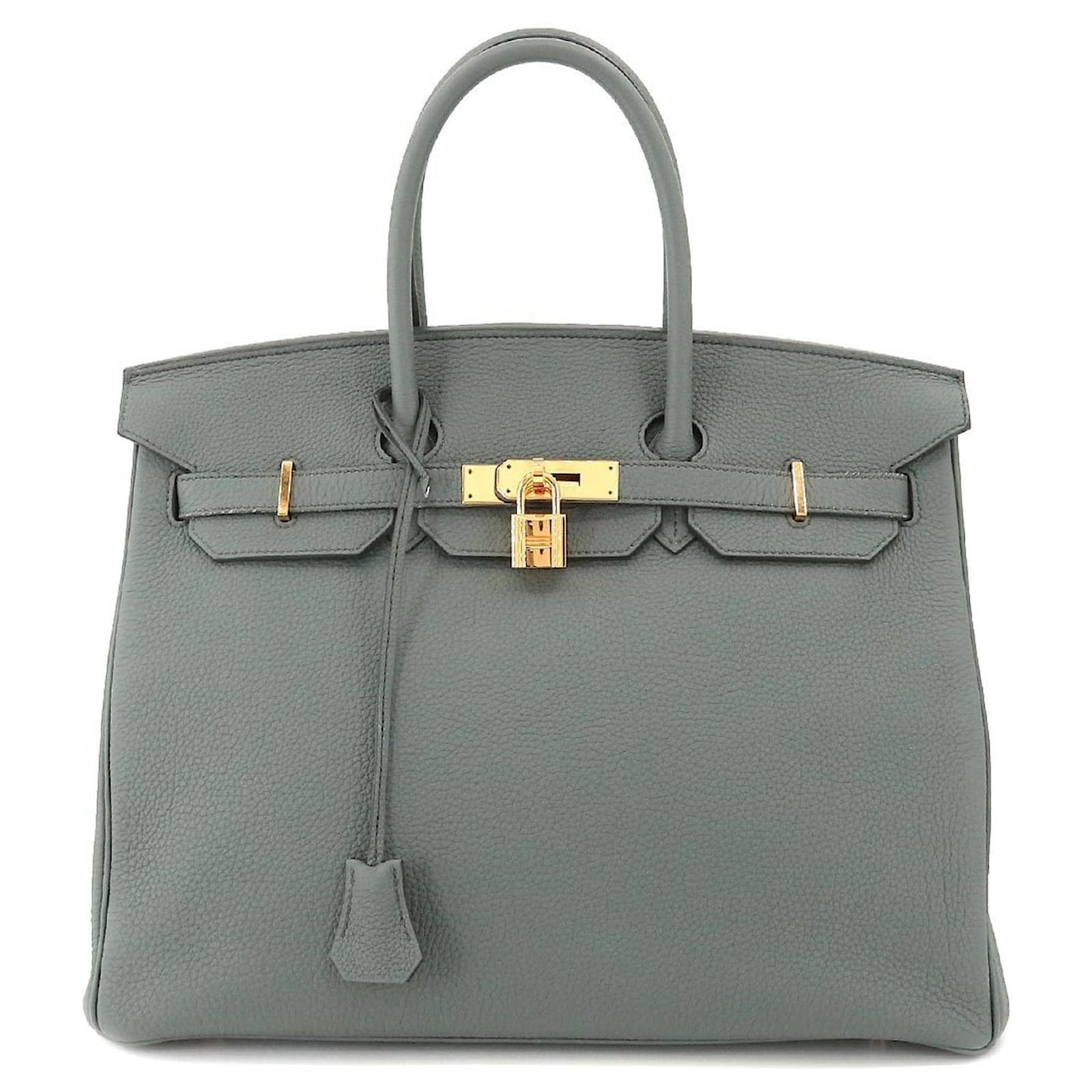 Hermès HERMES BIRKIN 35 Grey Leather ref.1056242 - Joli Closet