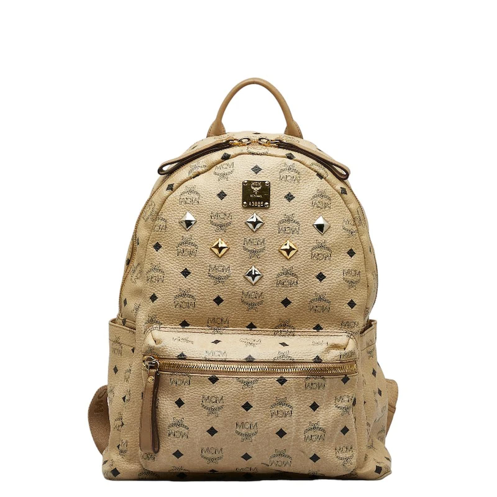 MCM Visetos Stark Backpack Brown Cloth ref.1056424 - Joli Closet