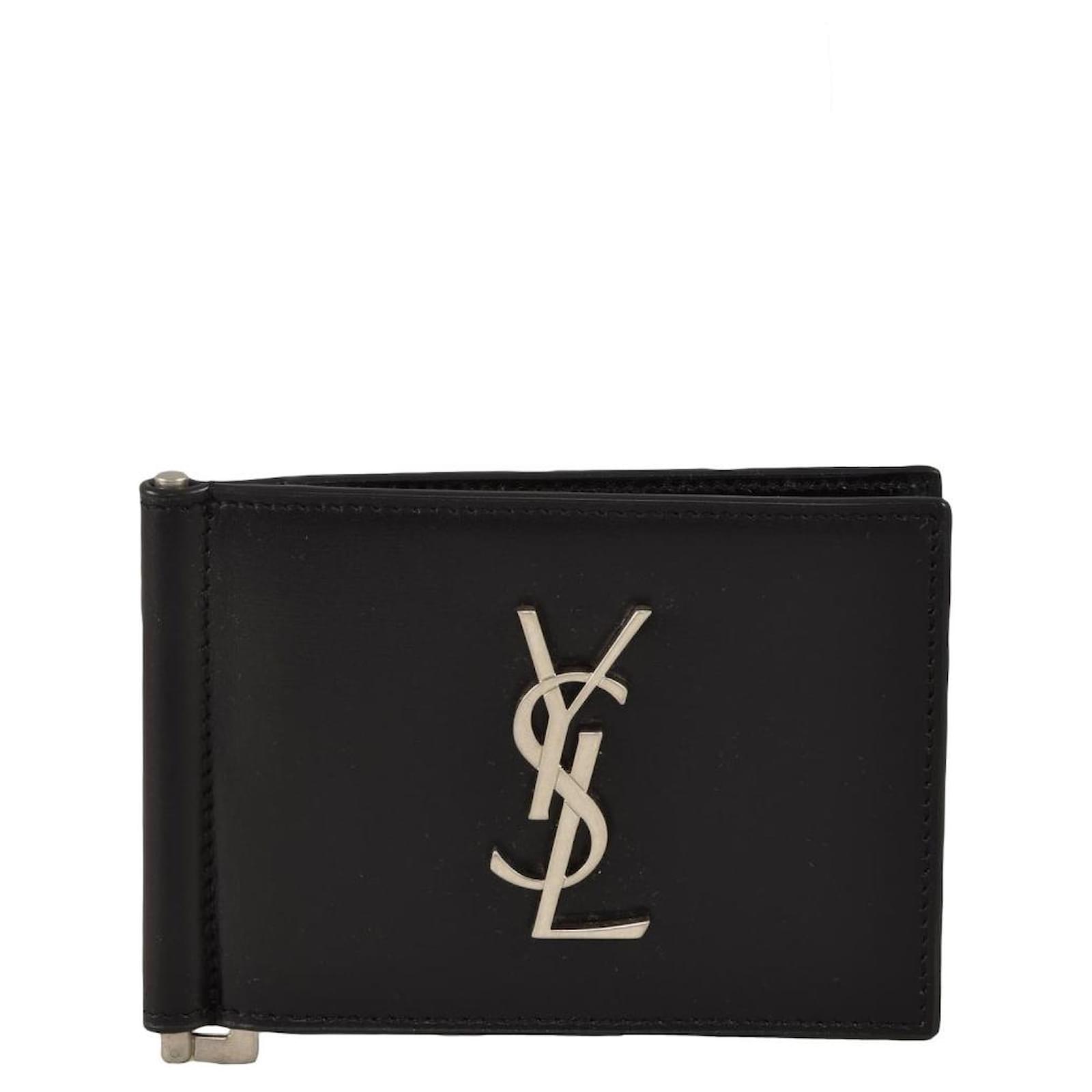 Saint Laurent YSL Cassandre wallet new Black Leather ref.1056898 - Joli ...