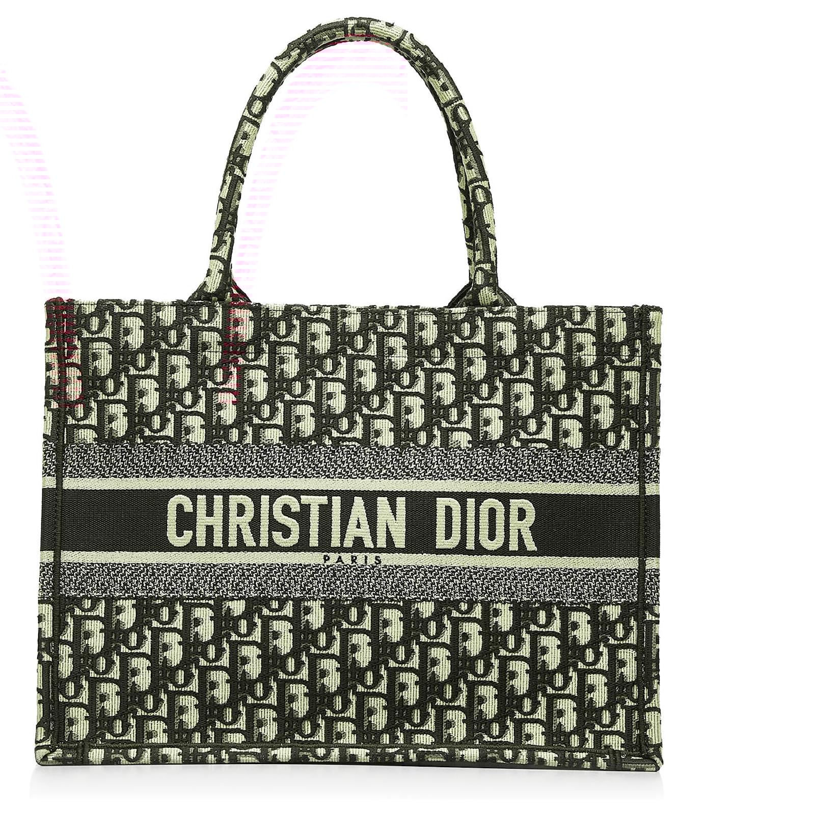 Dior Red Medium Oblique Book Tote Cloth Cloth ref.1057241 - Joli Closet