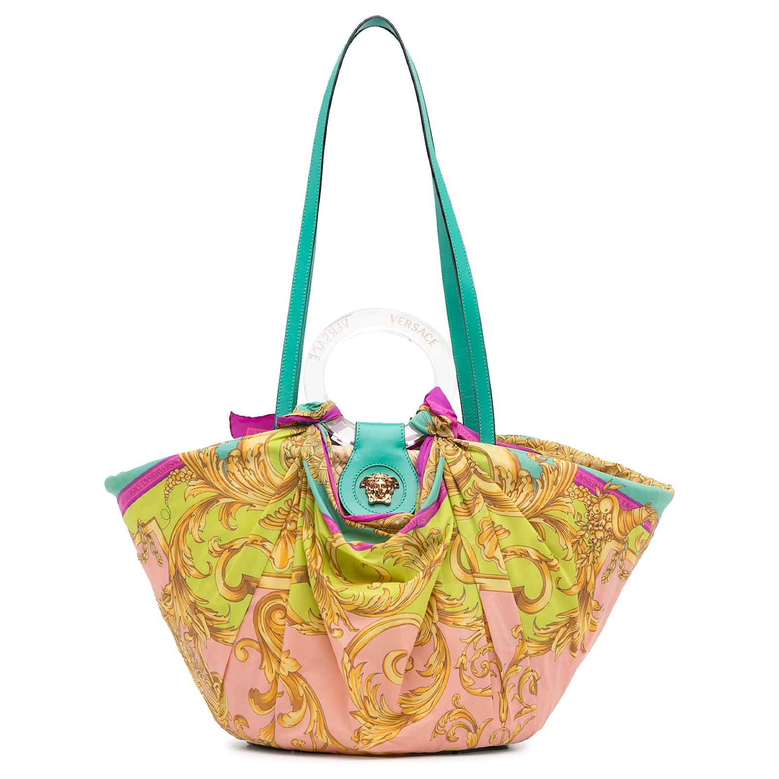 Versace Multi La Medusa Basket Bag Multiple colors Straw ref.1057273 ...