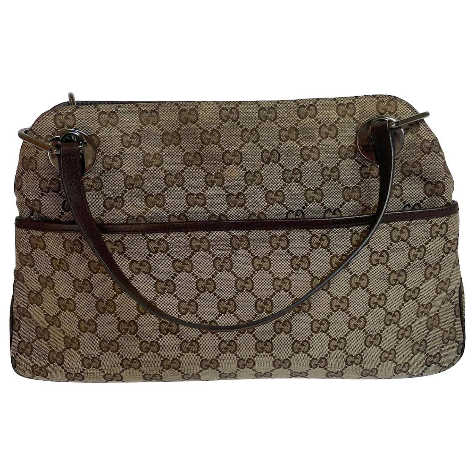 GUCCI One Handbag Handbag Brown Leather ref.1057572 - Joli Closet