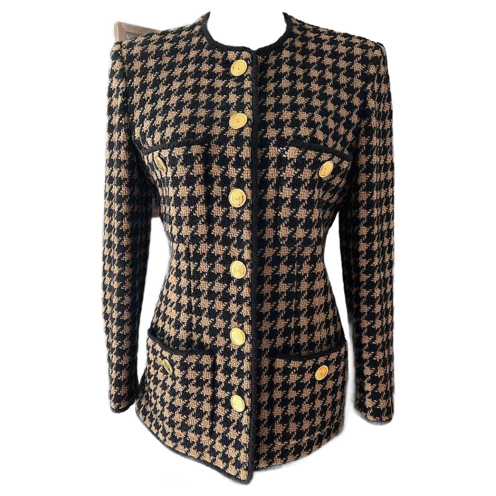 Chanel jacket Black Camel Wool ref.1058186 - Joli Closet