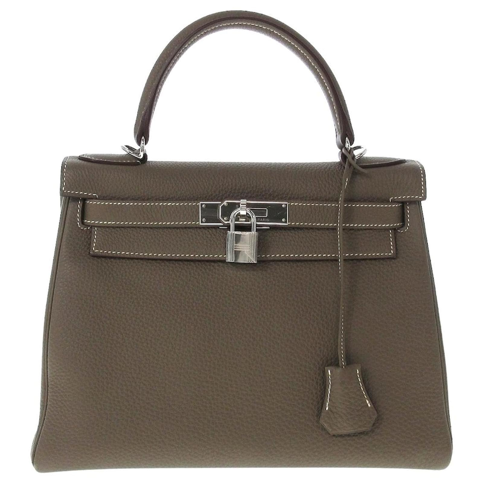 Hermès hermes kelly 28 Grey Leather ref.1058519 - Joli Closet