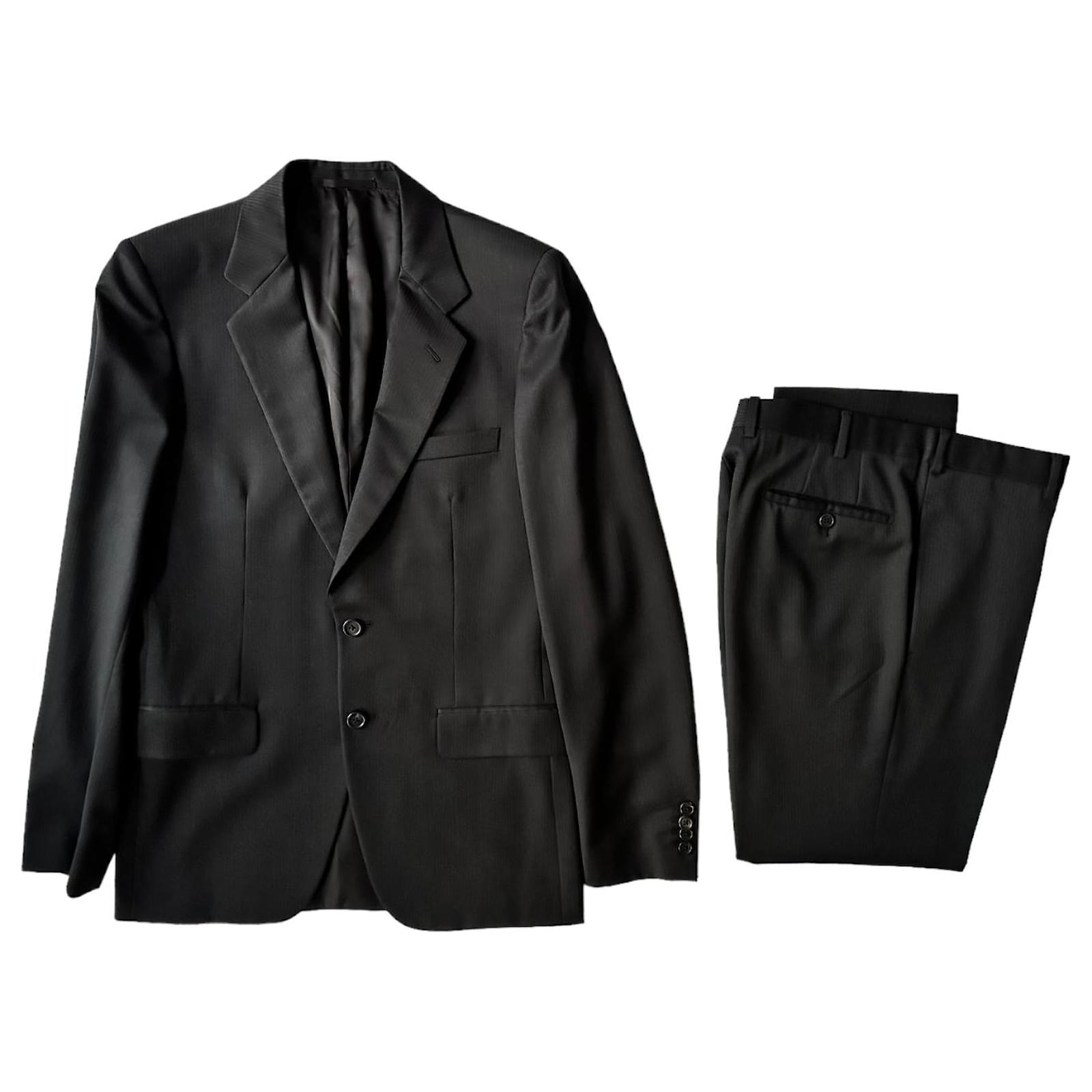 Prada Costume en laine texturée gris anthracite ref.1059090 - Joli Closet