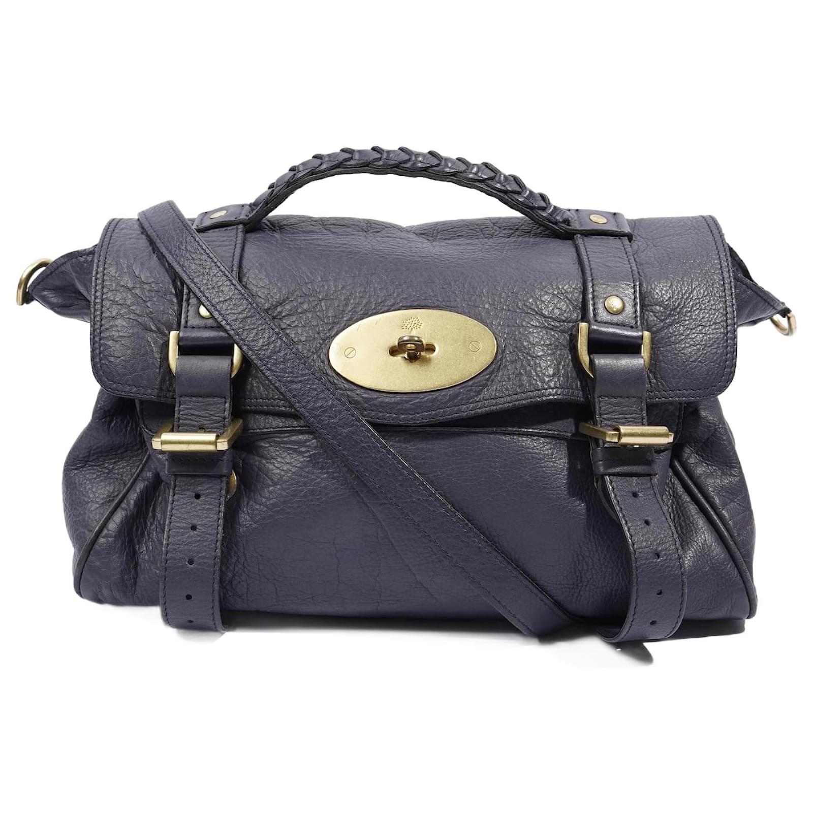 Mulberry Alexa Navy Leather Navy blue ref.1060404 - Joli Closet